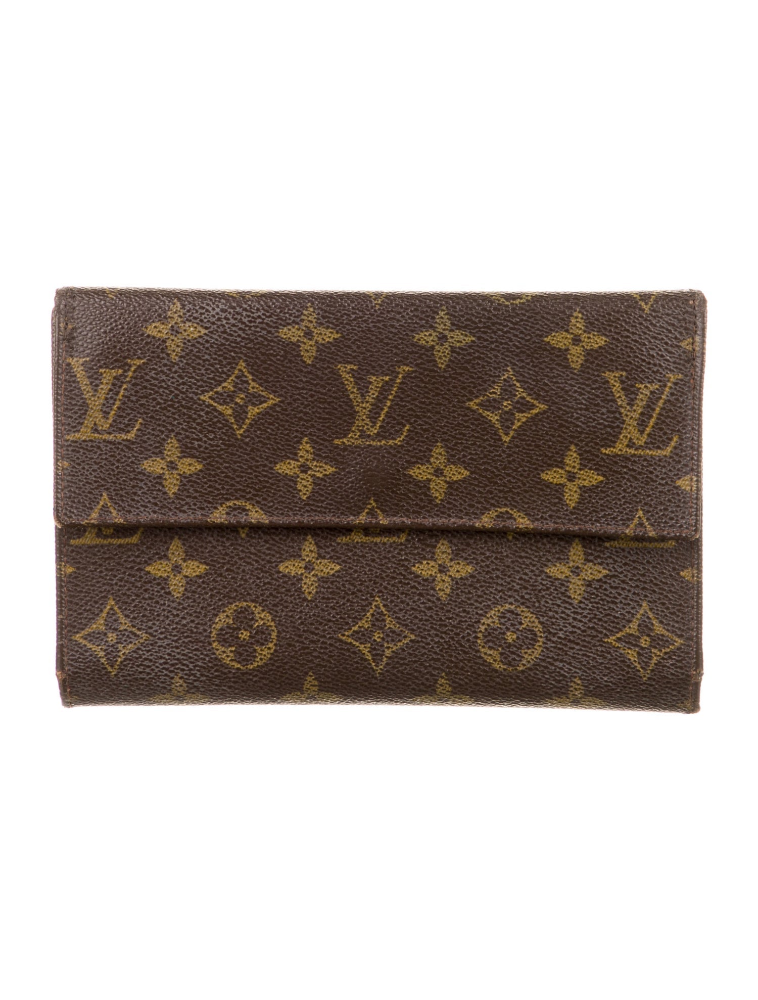 Louis Vuitton LV Monogram Coated Canvas Trifold Wallet - Brown Wallets ...