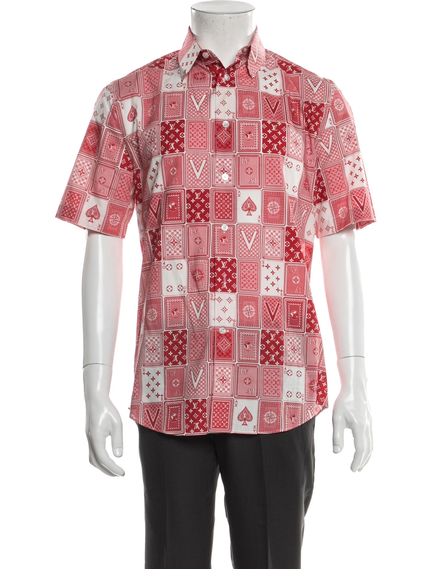 Louis Vuitton 2018 'Playing Cards' Shirt - Orange Casual Shirts ...