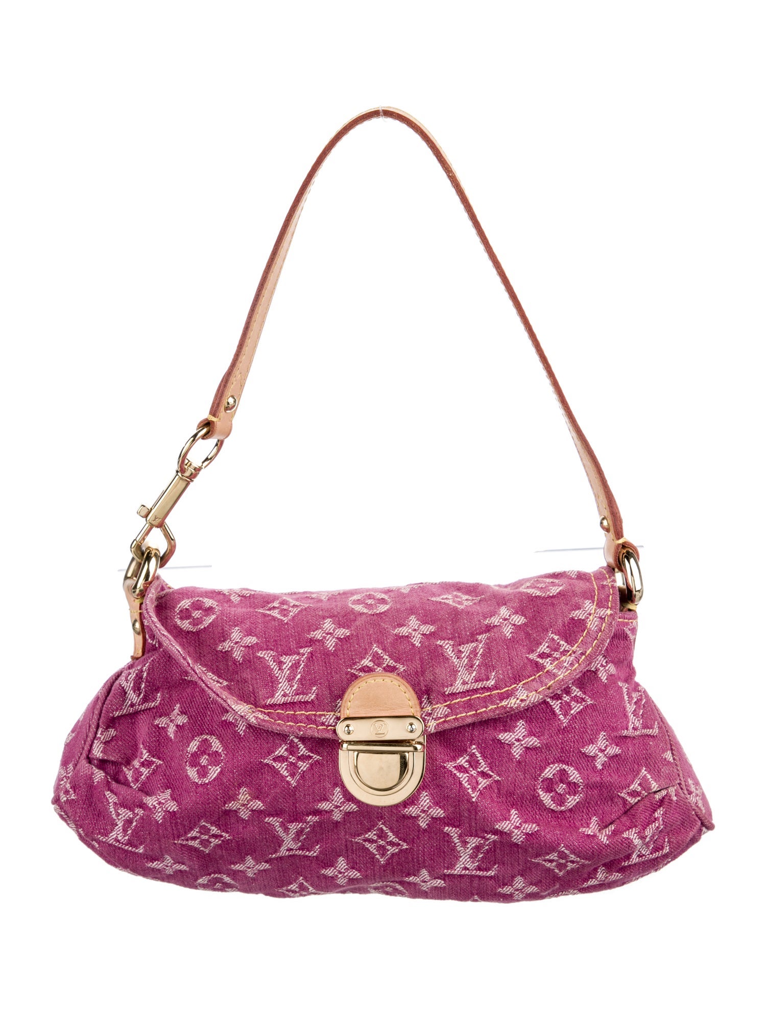 Louis Vuitton Monogram Denim Mini Pleaty Shoulder Bag - Pink Shoulder ...