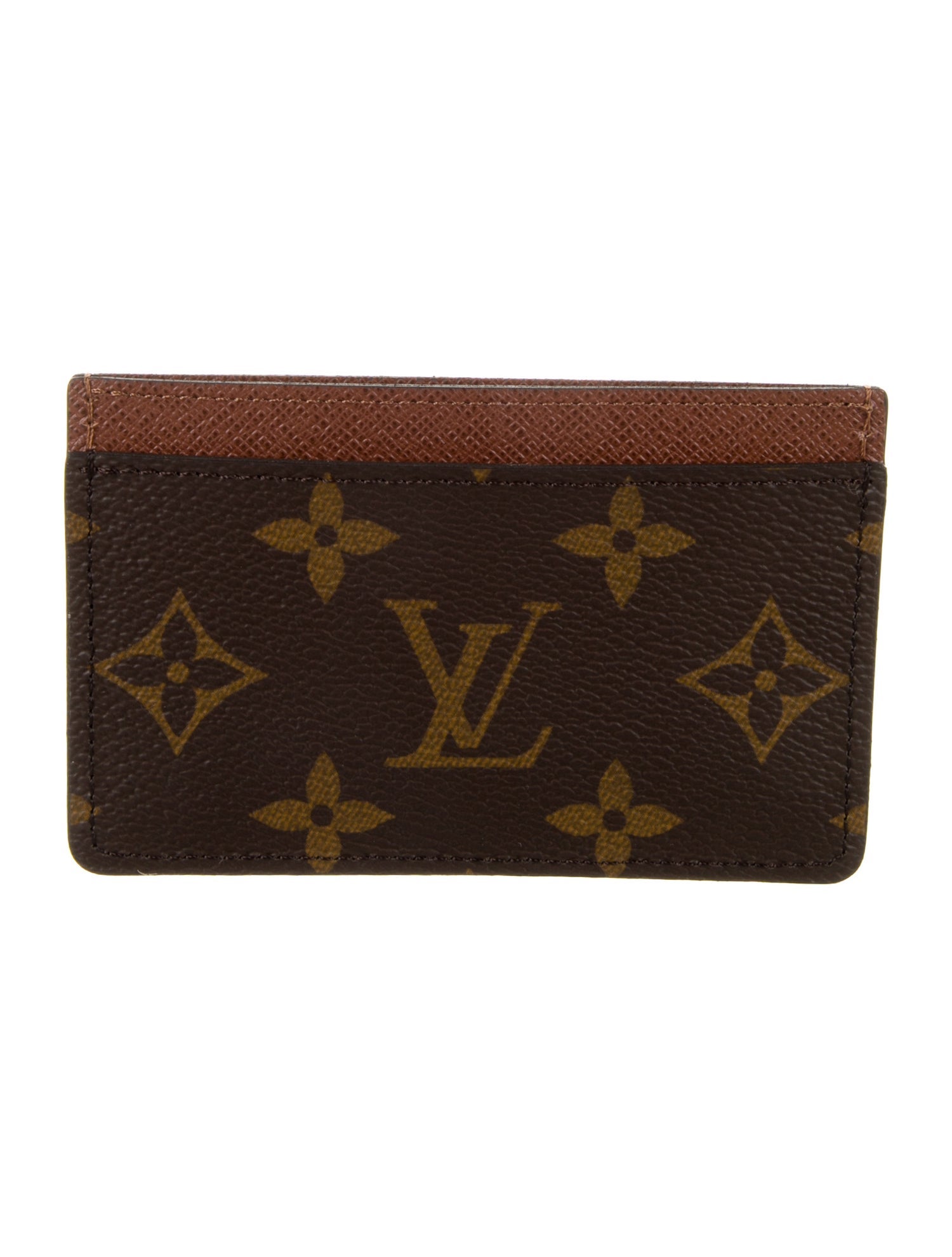 Louis Vuitton LV Monogram Coated Canvas Card Case - Brown Wallets ...