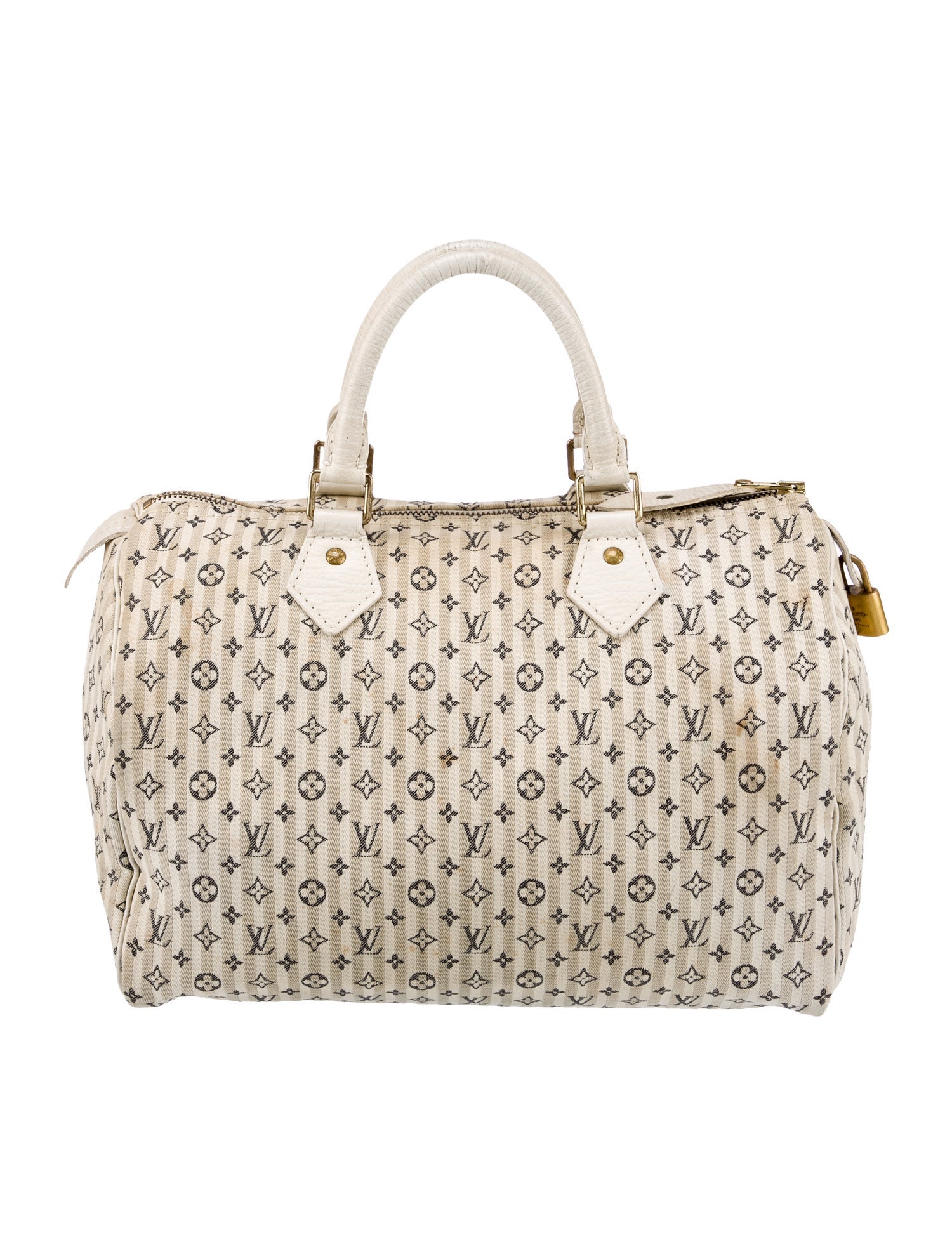 Louis Vuitton Monogram Mini Lin Speedy 30 - Neutrals Handle Bags ...