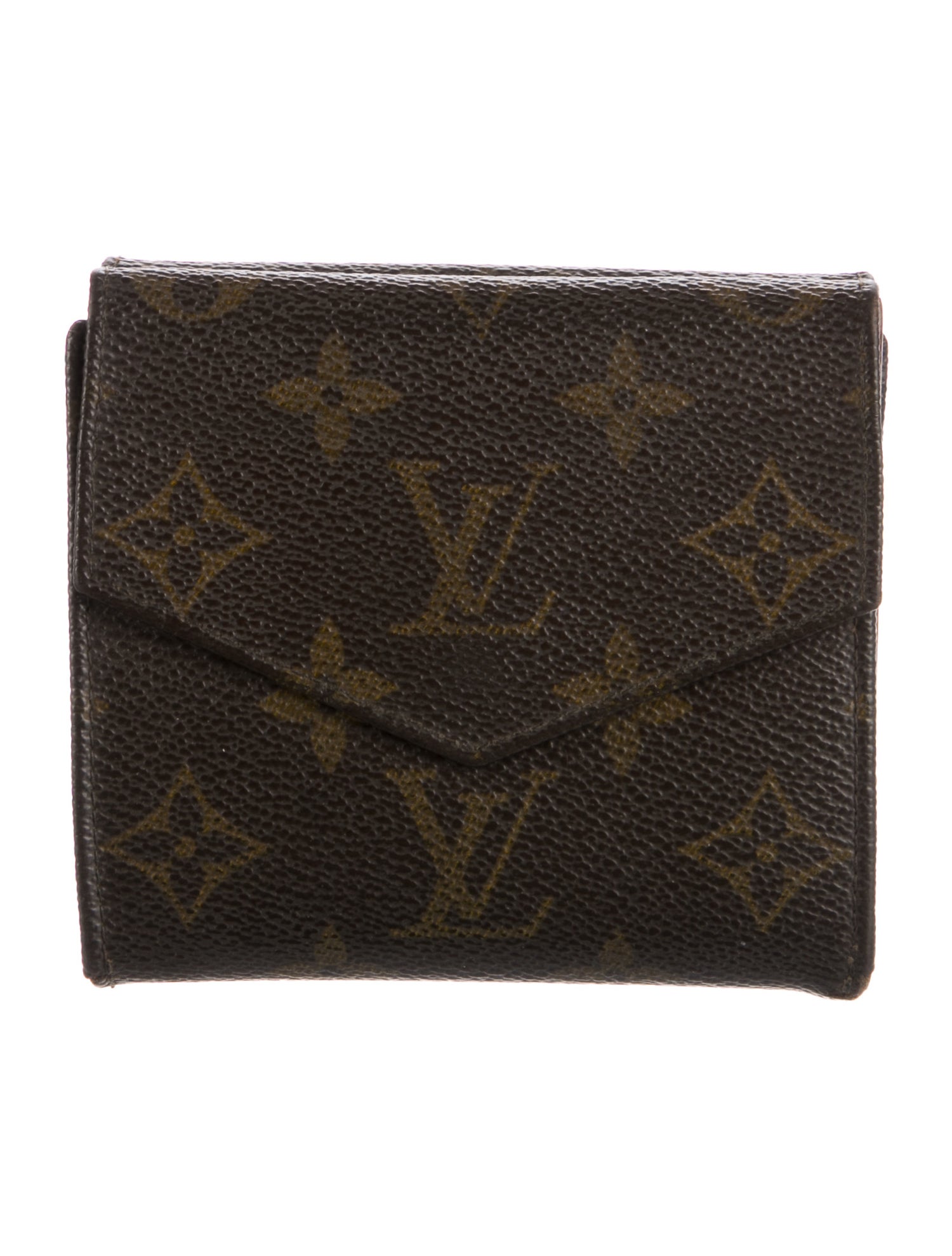Louis Vuitton LV Monogram Coated Canvas Elise Wallet - Brown Wallets ...