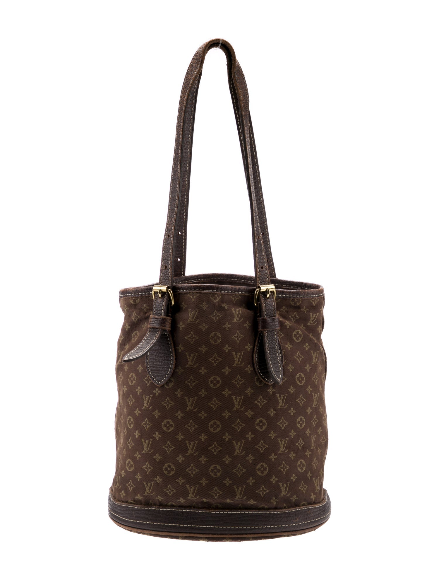 Louis Vuitton Vintage Monogram Mini Lin Petit Bucket Bag - Brown Bucket ...