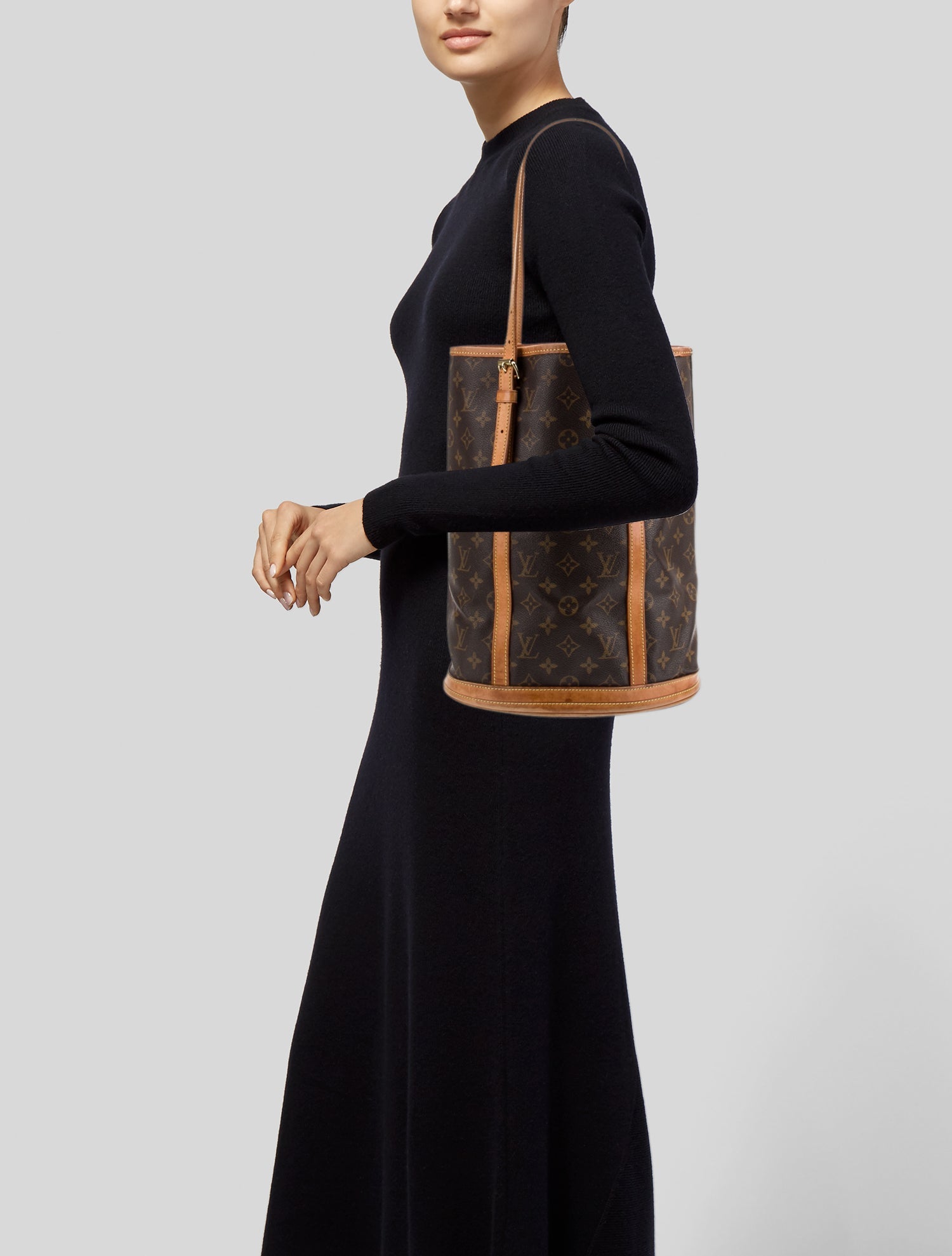 Louis Vuitton Monogram Bucket Bag - Brown Bucket Bags, Handbags ...