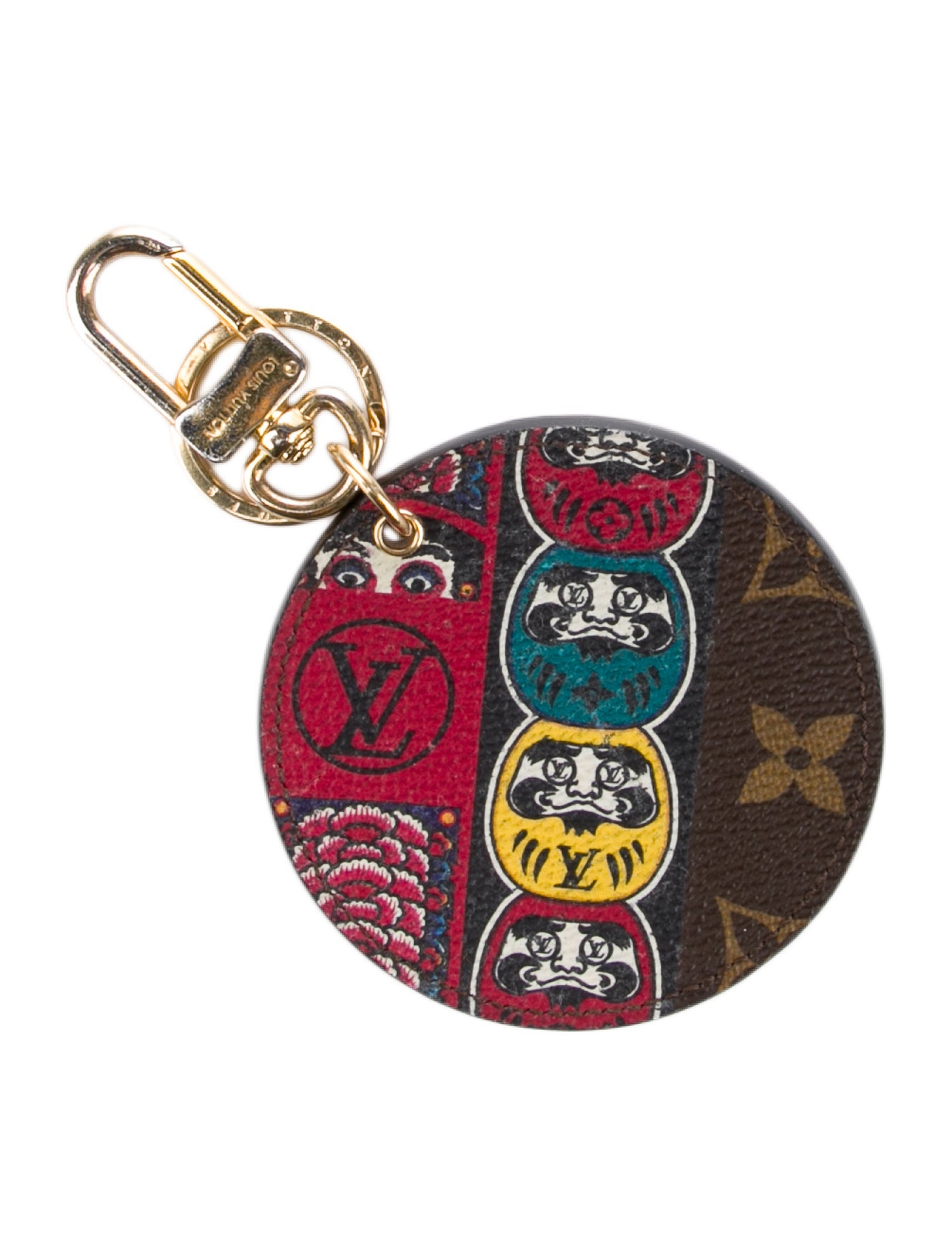 Louis Vuitton Monogram Illustrè Kabuki Bag Charm & Key Holder - Red ...
