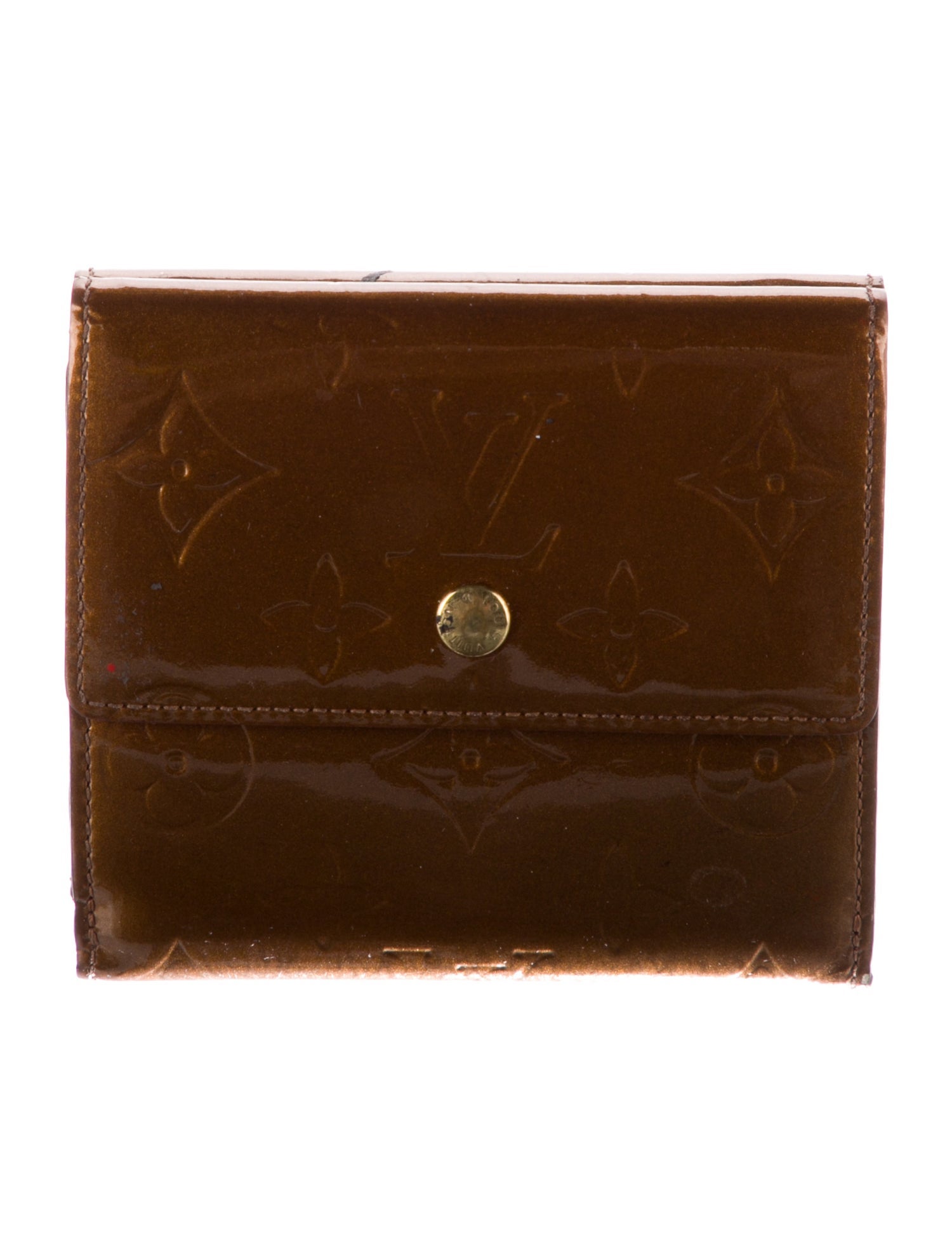 Louis Vuitton Patent Leather Trifold Wallet - Brown Wallets ...