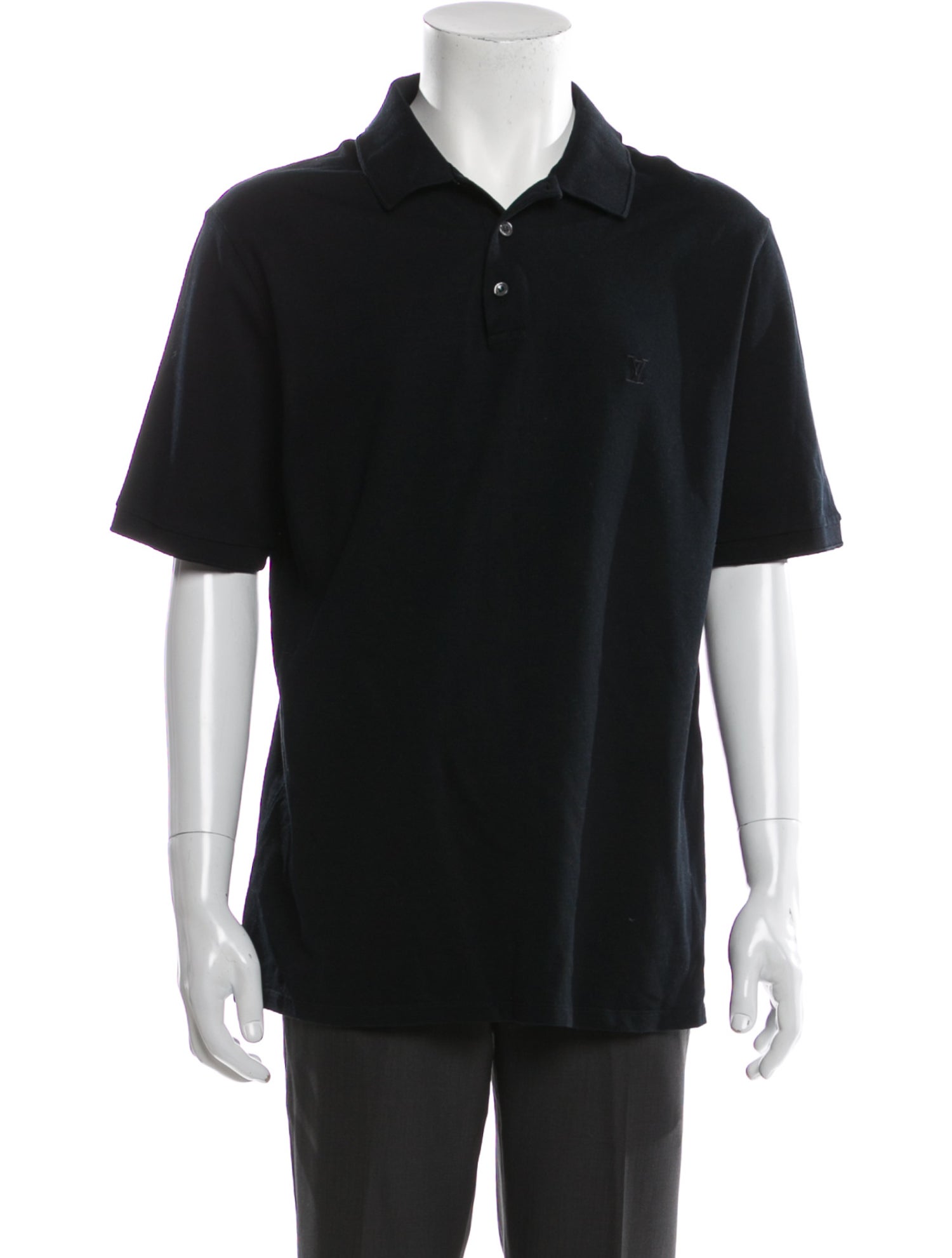 Louis Vuitton 2013 LV Monogram Polo Shirt - Black Polos, Clothing ...