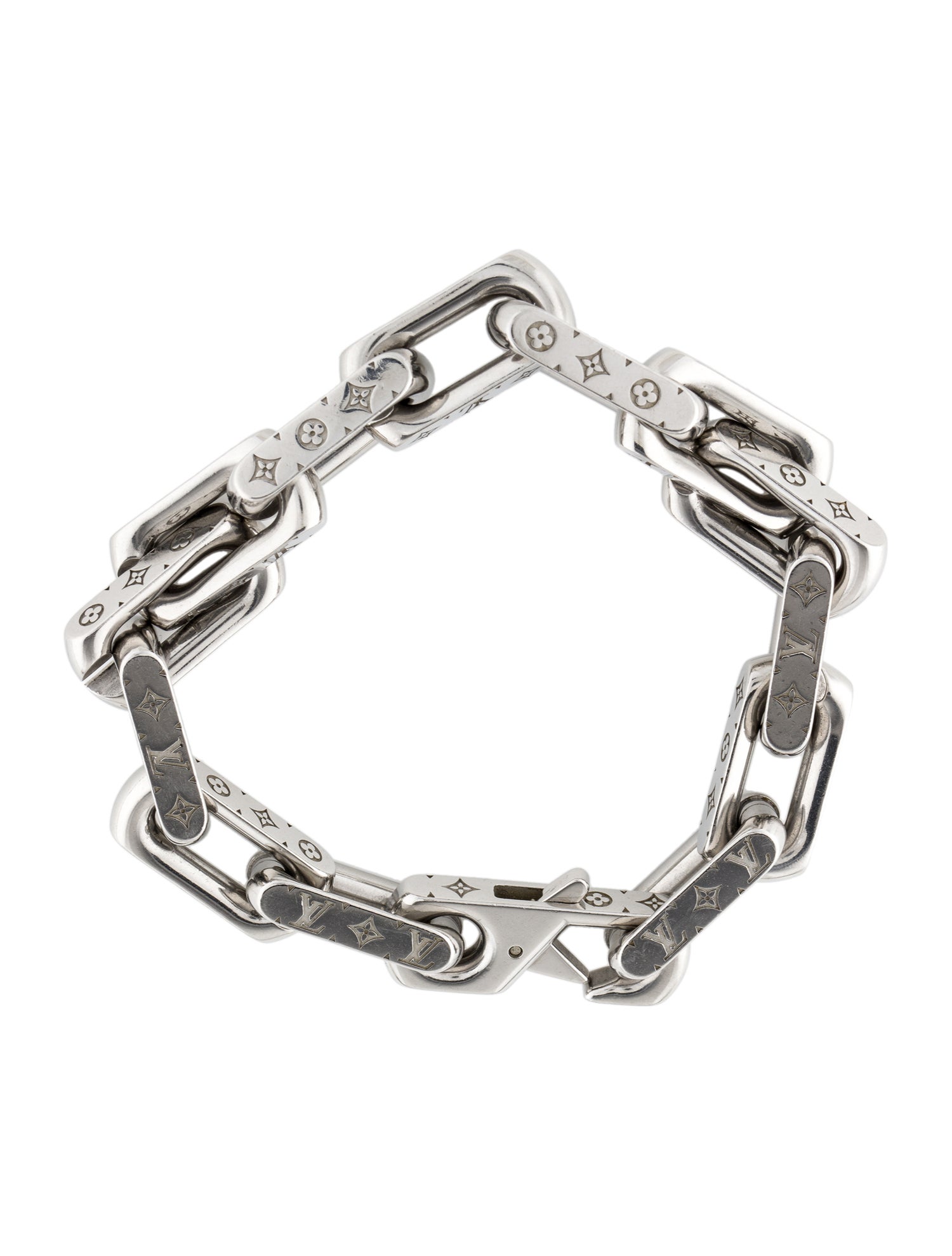 Louis Vuitton Monogram Chain Bracelet - Brass Link, Bracelets ...