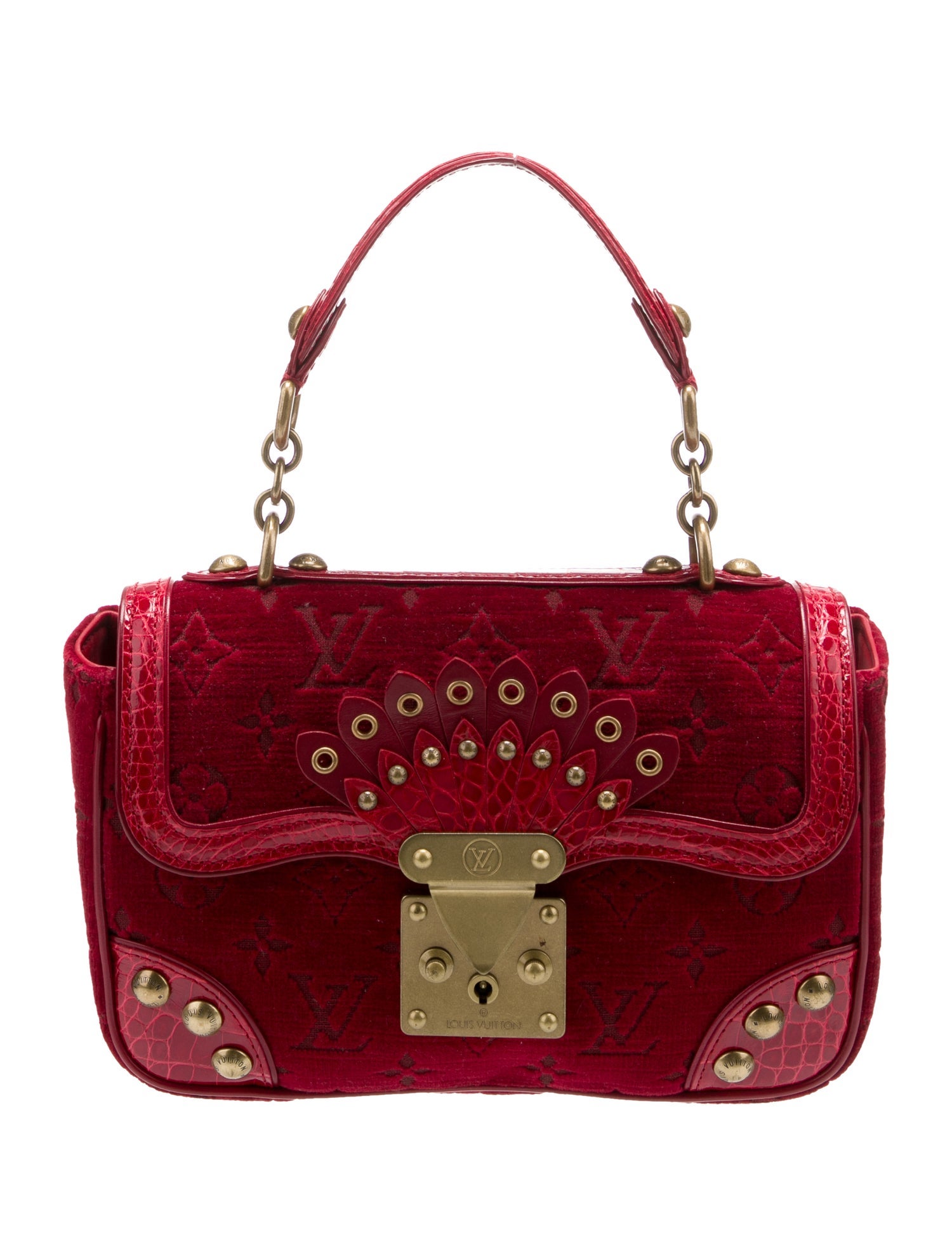Louis Vuitton Monogram Velour Irvine Bag - Red Handle Bags, Handbags ...