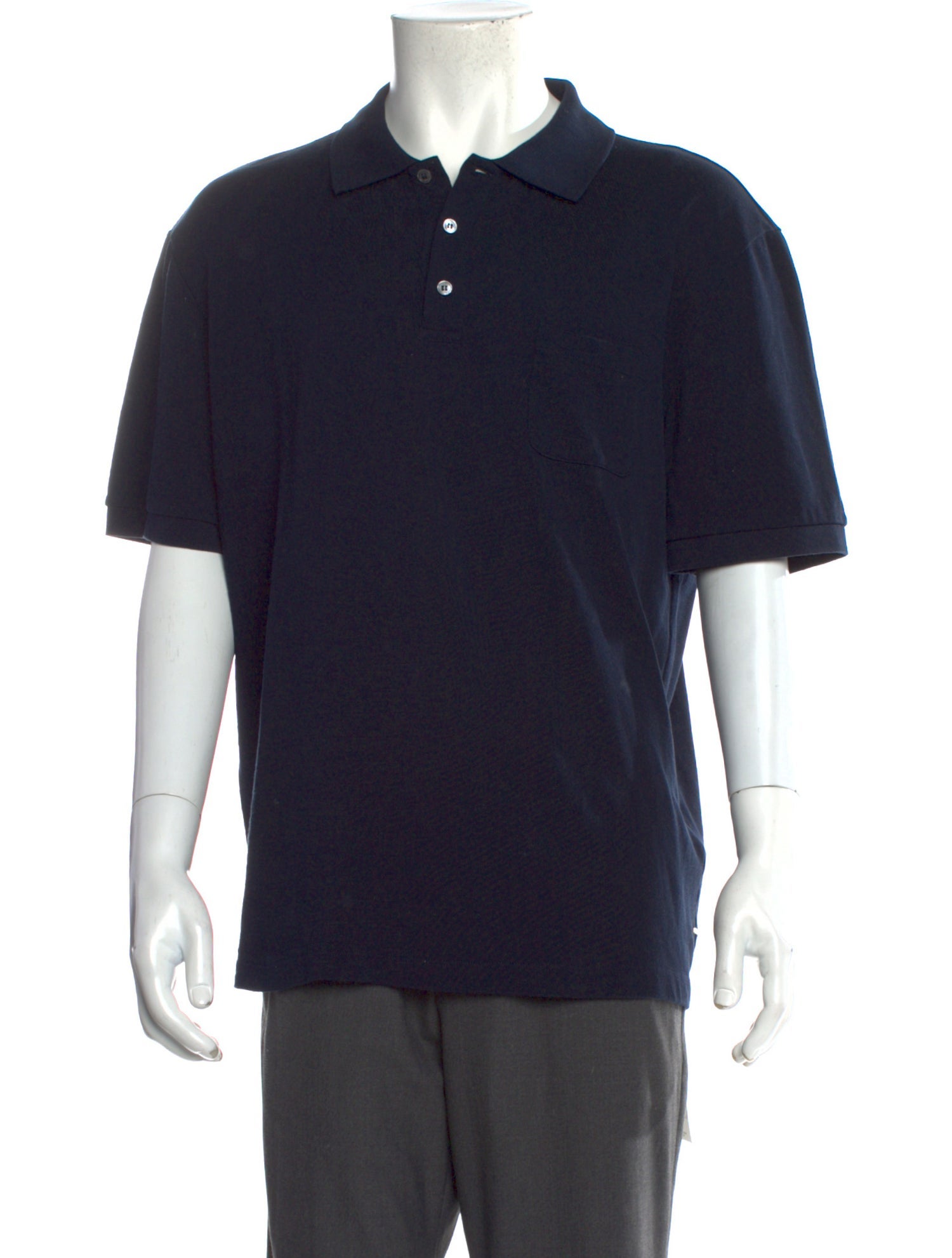 Louis Vuitton Damier Polo Crew Neck Polo Shirt - Blue Polos, Clothing ...