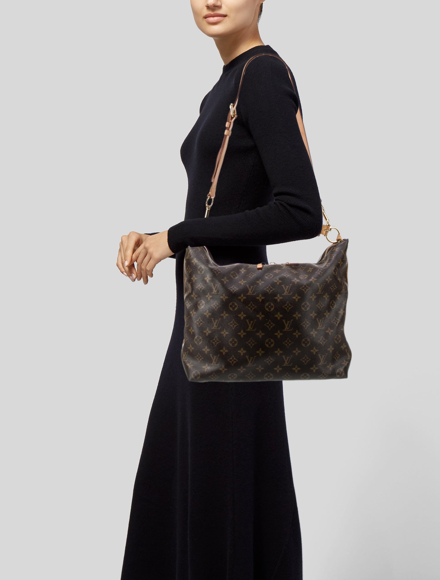 Louis Vuitton LV Monogram Sully MM - Brown Hobos, Handbags - LOU928583 ...