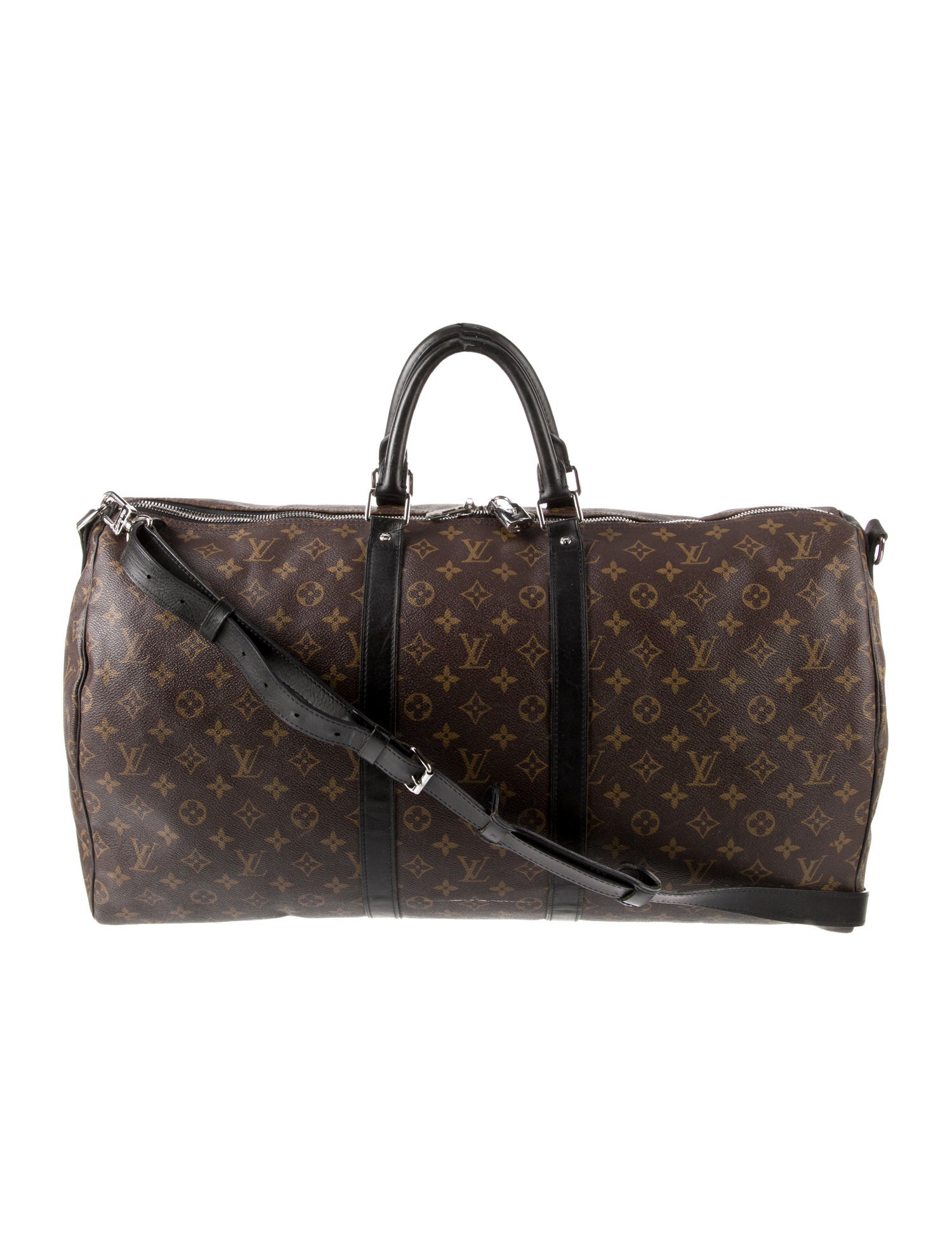 Louis Vuitton Monogram Macassar Keepall Bandouliere 55 - Brown ...
