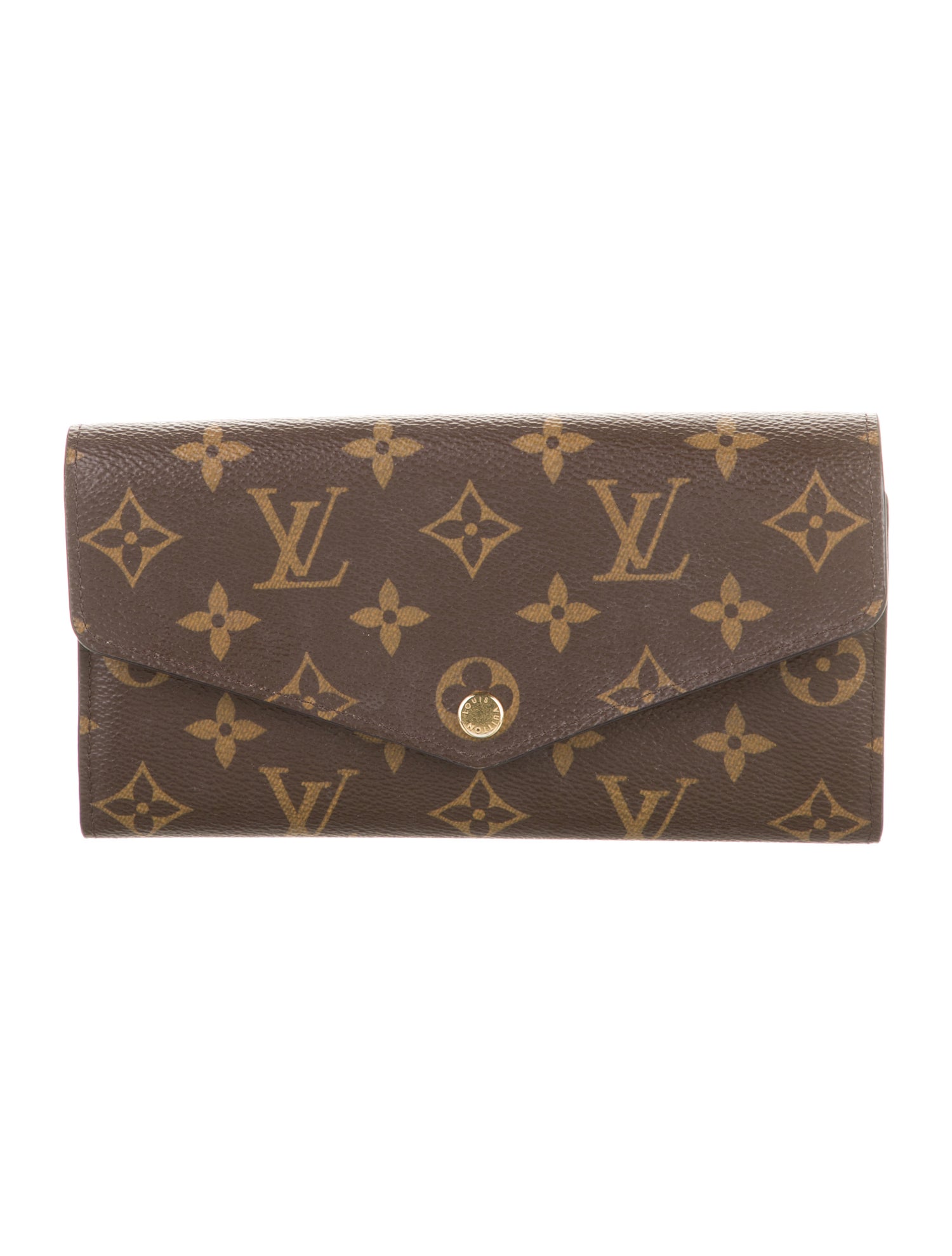 Louis Vuitton LV Monogram Coated Canvas Sarah Wallet - Brown Wallets ...