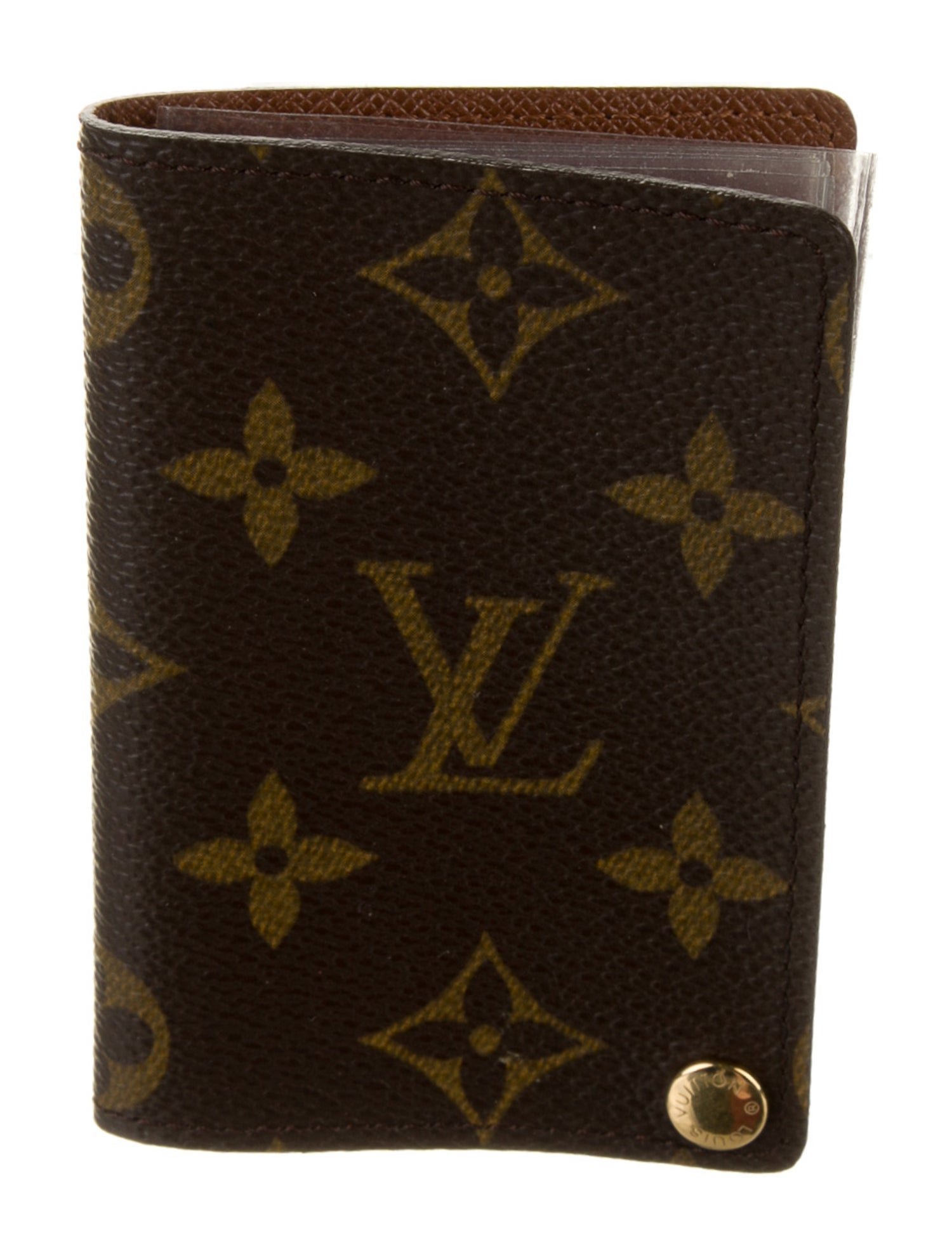 Louis Vuitton Monogram Pattern Coated Canvas Bifold Wallet - Brown ...