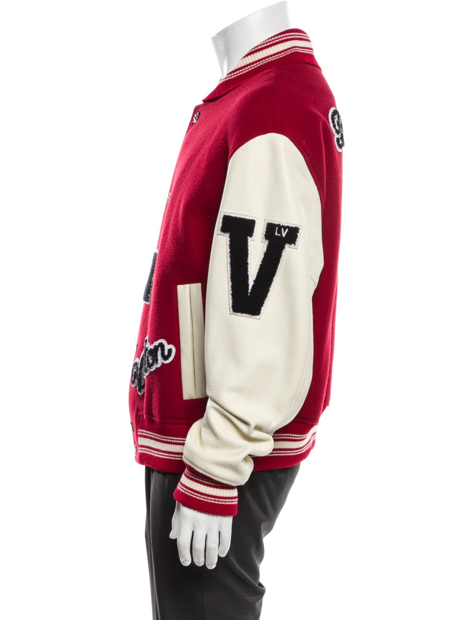 Louis Vuitton 2019 Leather Varsity Jacket - Red Outerwear, Clothing ...