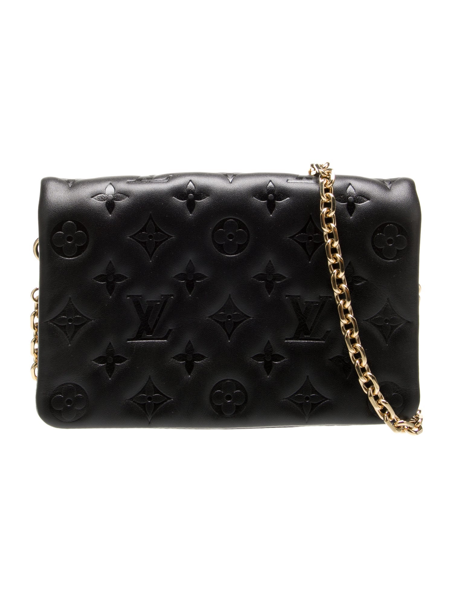 Louis Vuitton Monogram Embossed Pochette Coussin - Black Crossbody Bags ...