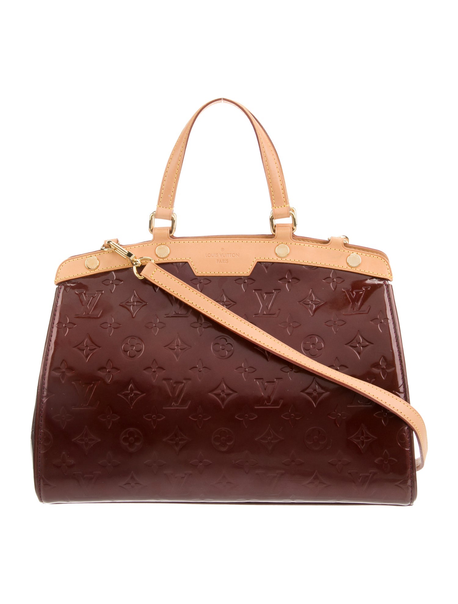 Louis Vuitton Monogram Vernis Brea MM - Burgundy Handle Bags, Handbags ...