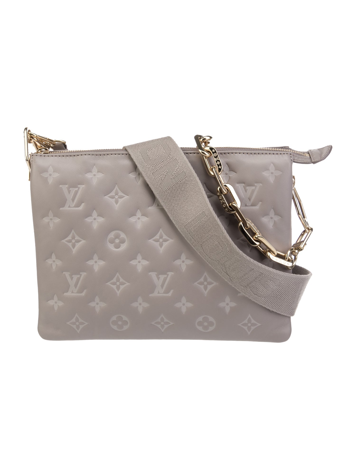 Louis Vuitton Monogram Embossed Coussin PM - Grey Crossbody Bags ...