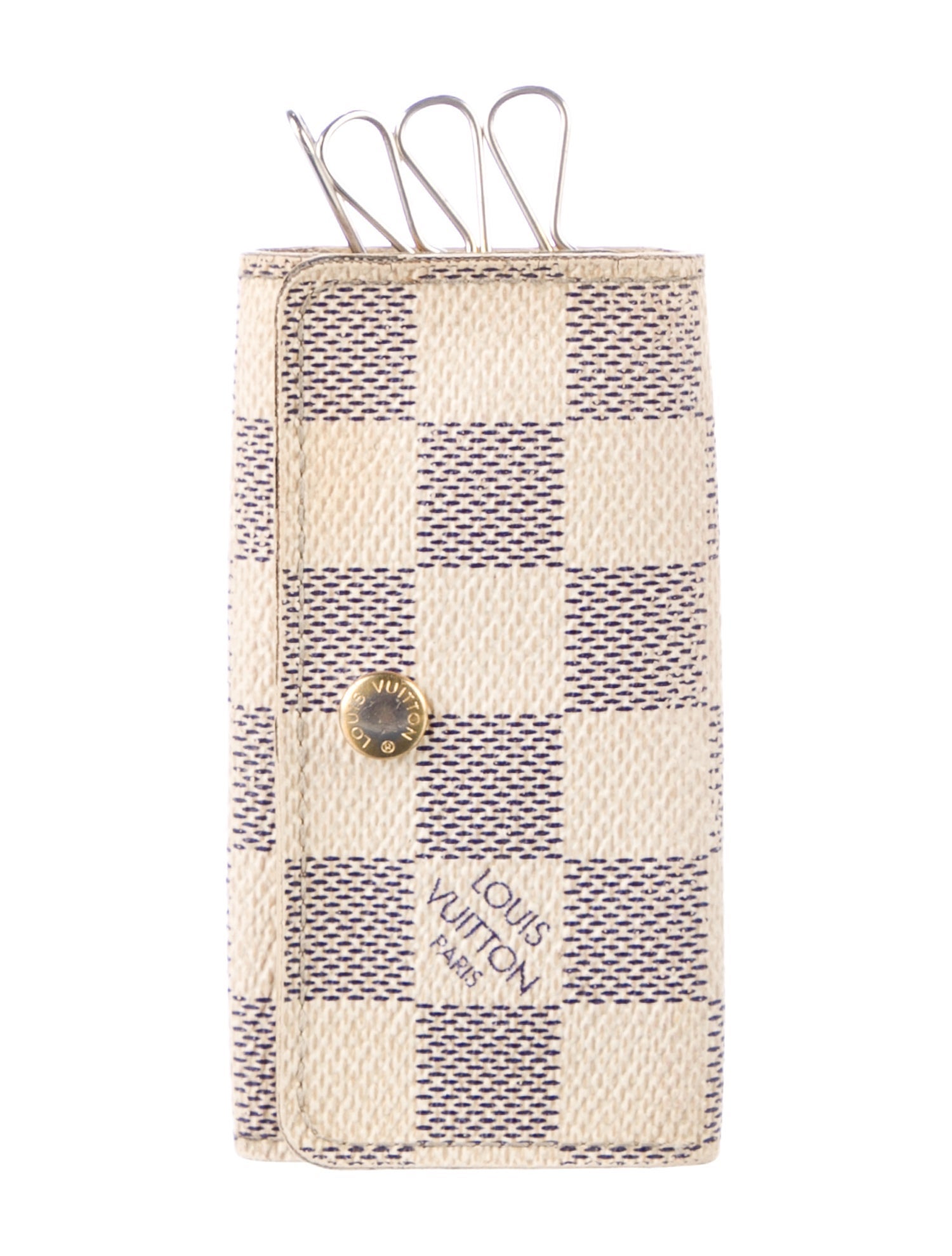 Louis Vuitton Damier Azur 4 Key Holder - Neutrals Keychains ...