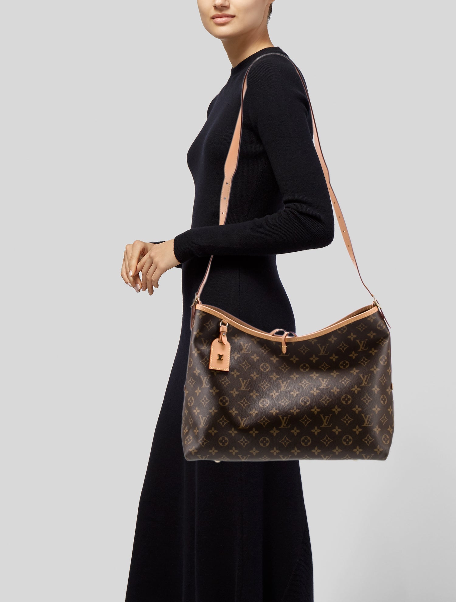 Louis Vuitton Monogram Carryall MM - Brown Shoulder Bags, Handbags ...
