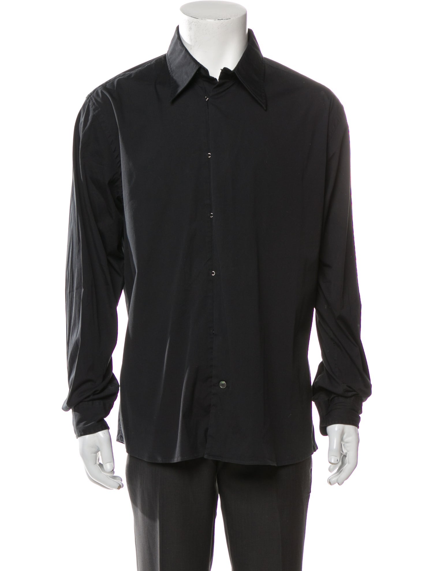 Louis Vuitton Vintage LV Monogram Dress Shirt - Black Dress Shirts ...