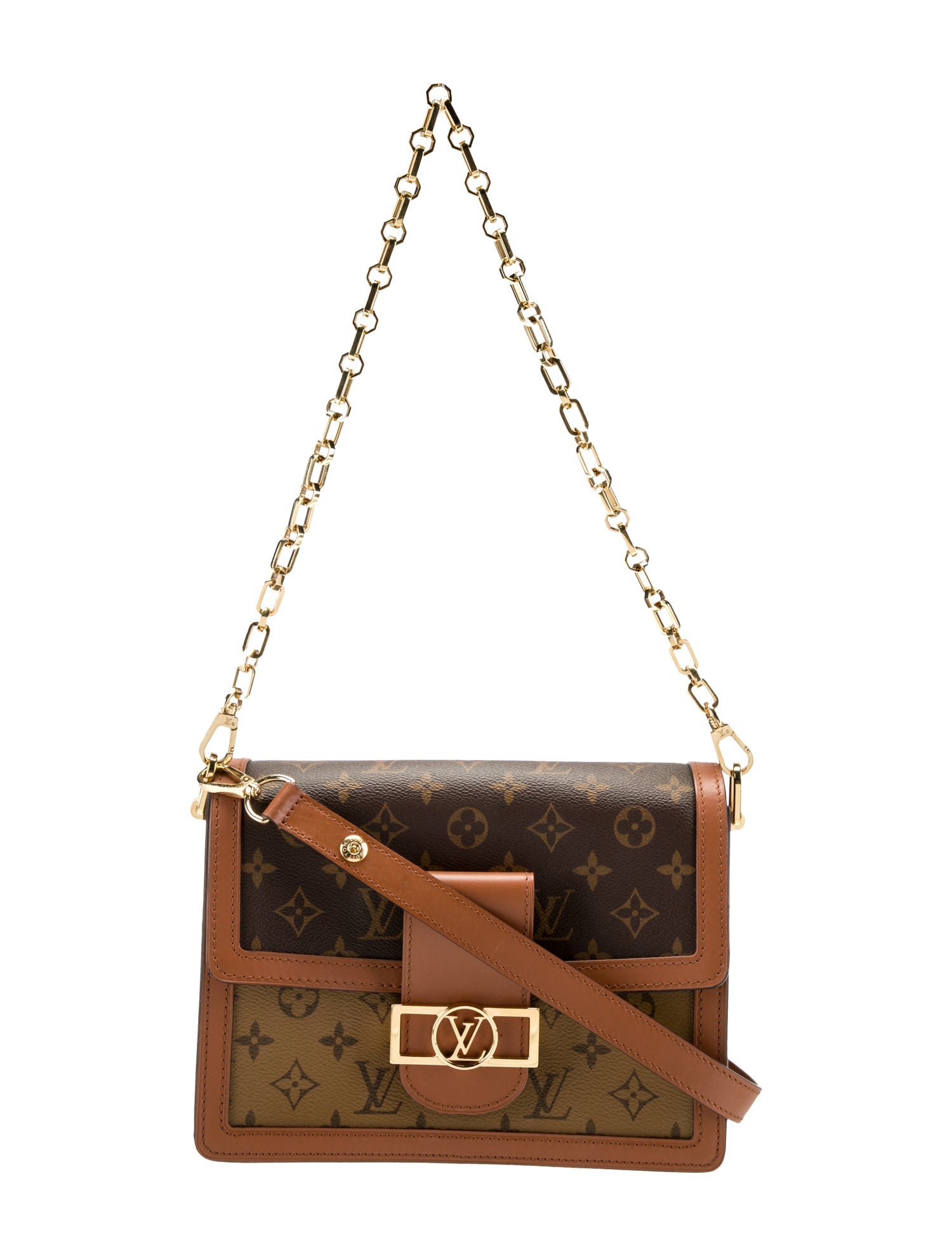 Louis Vuitton Monogram Giant Reverse Dauphine MM - Brown Shoulder Bags ...
