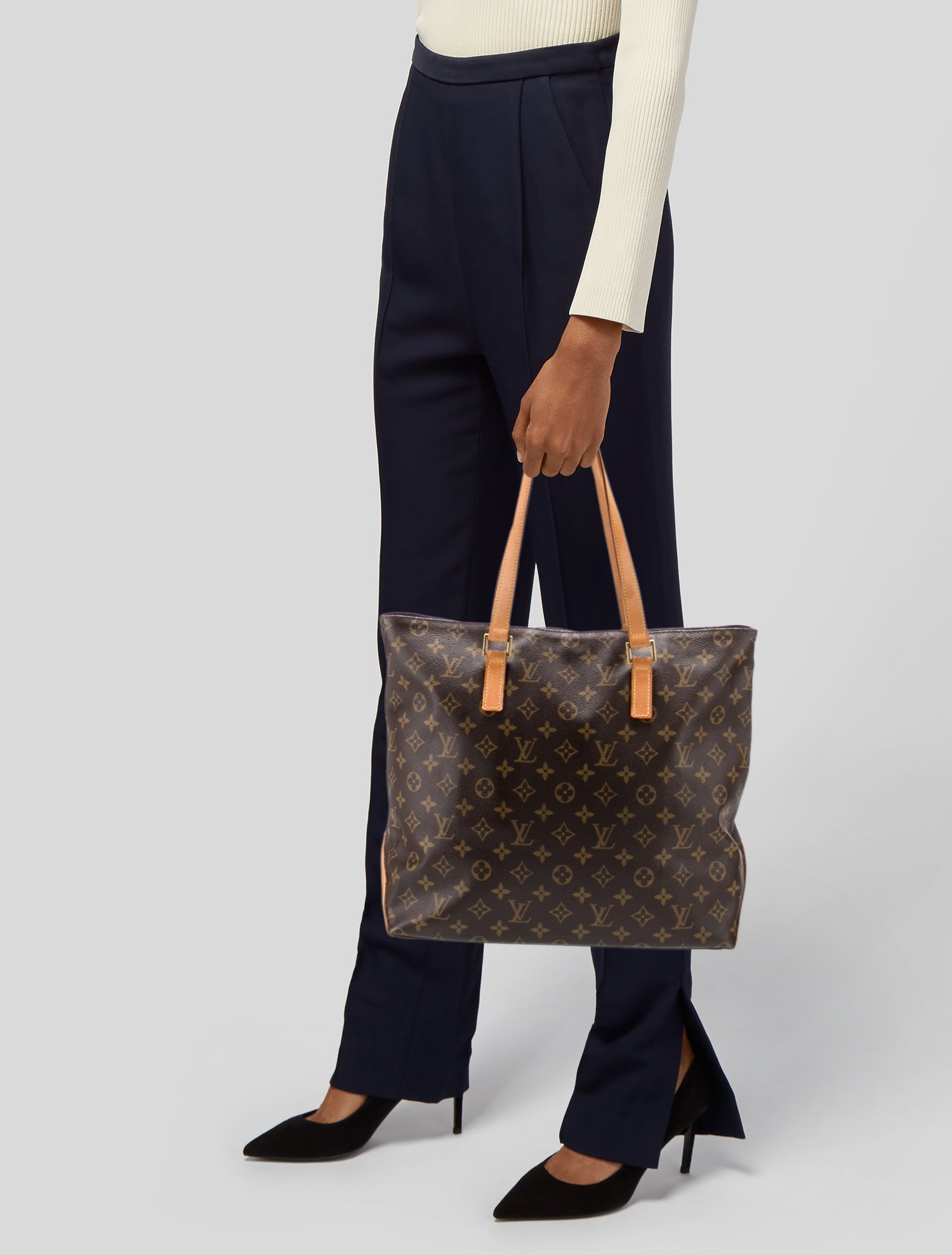 Louis Vuitton LV Monogram Cabas Mezzo - Brown Shoulder Bags, Handbags ...
