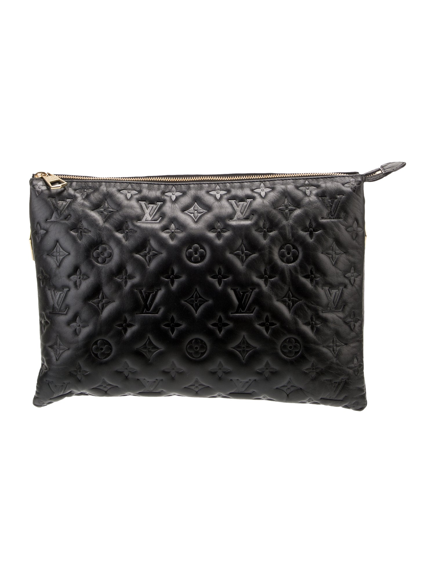 Louis Vuitton Monogram Embossed Coussin PM - Black Clutches, Handbags ...