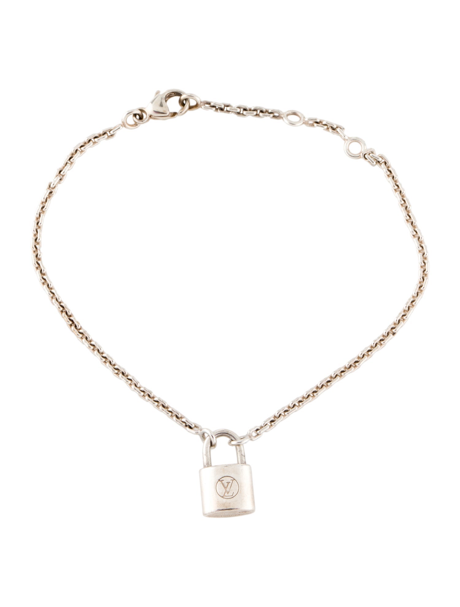 Louis Vuitton Lockit Bracelet - Sterling Silver Link, Bracelets ...