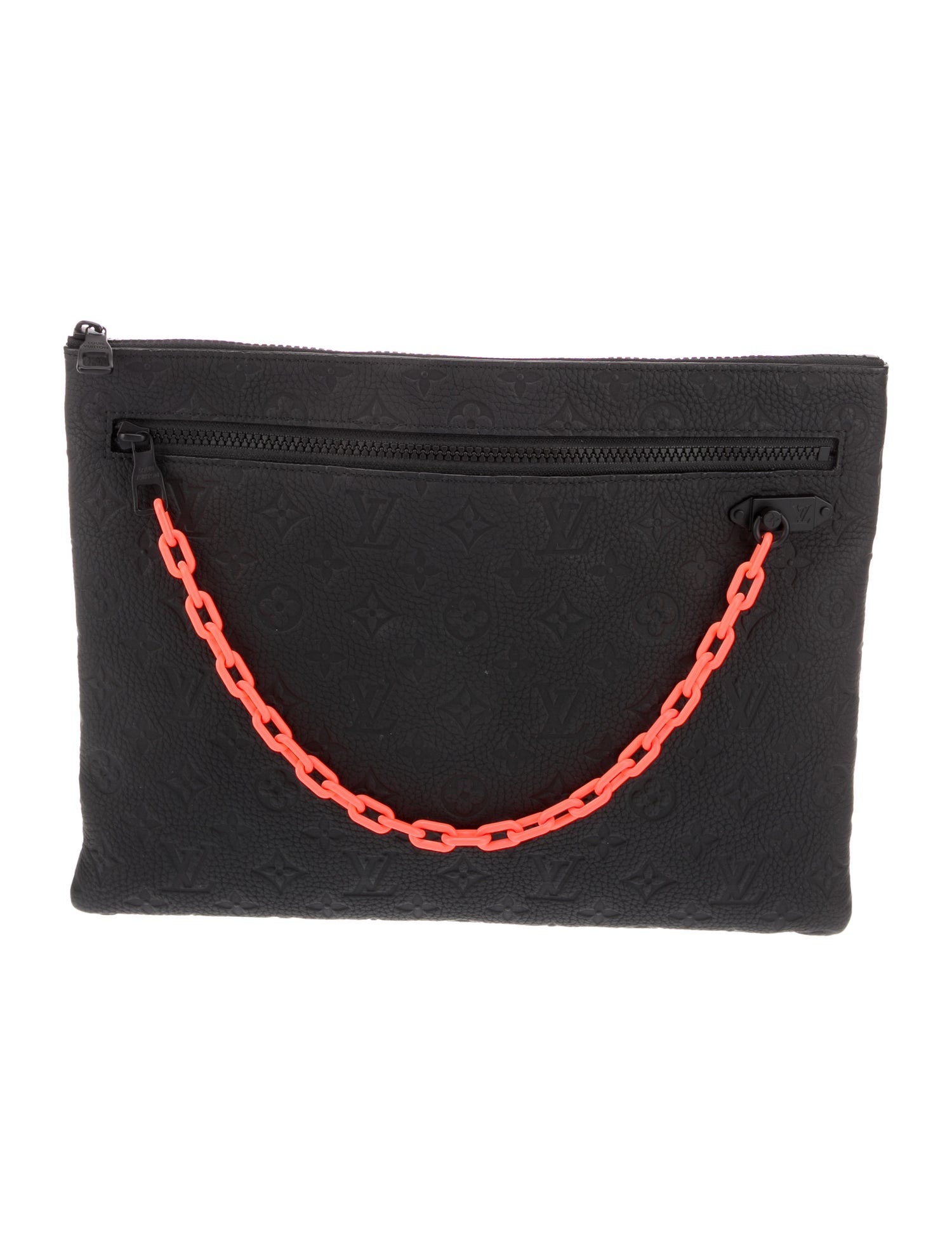 Louis Vuitton Leather Pouch - Black Portfolios & Pouches, Bags ...