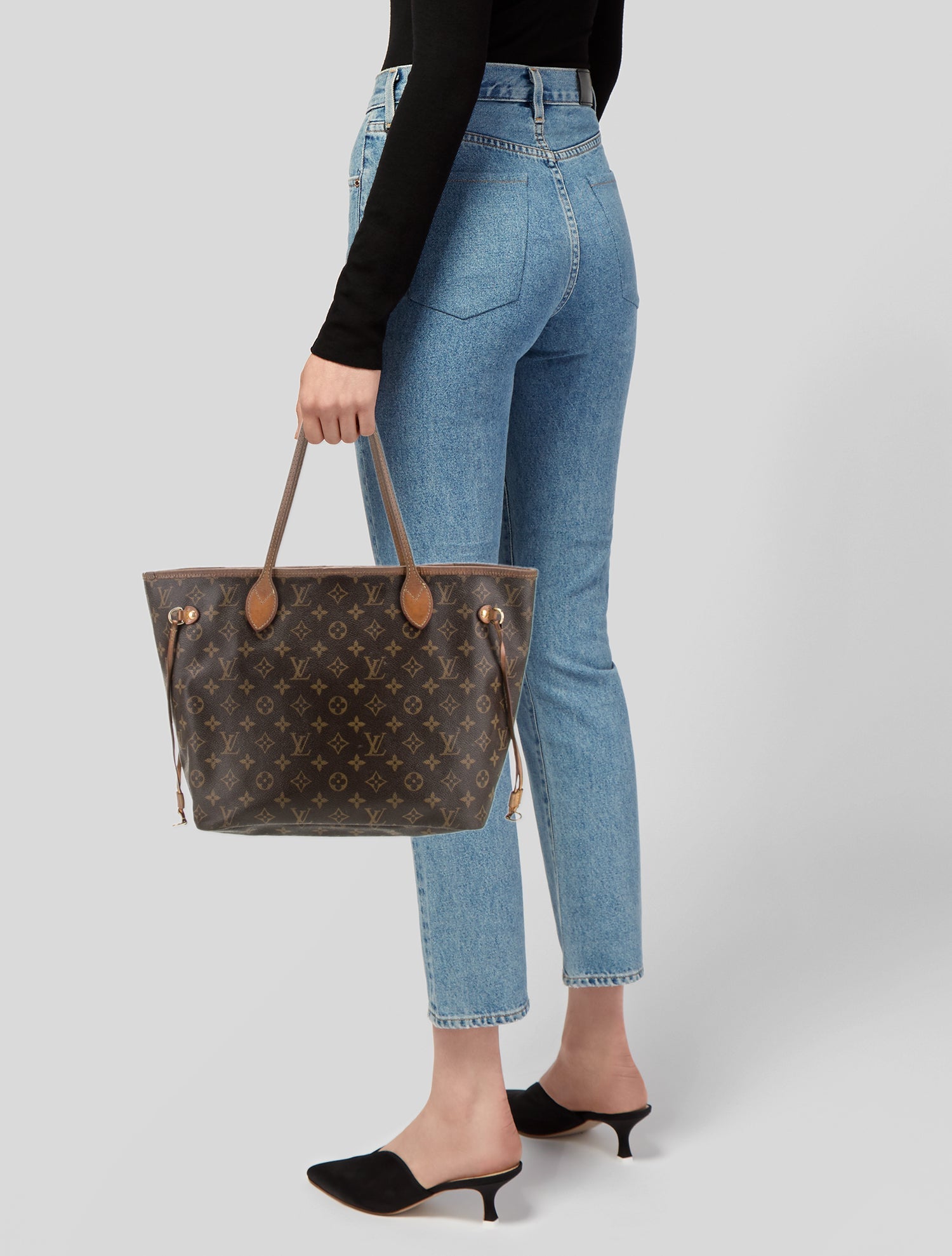 Louis Vuitton Coated Canvas Neverfull MM - Brown Totes, Handbags ...