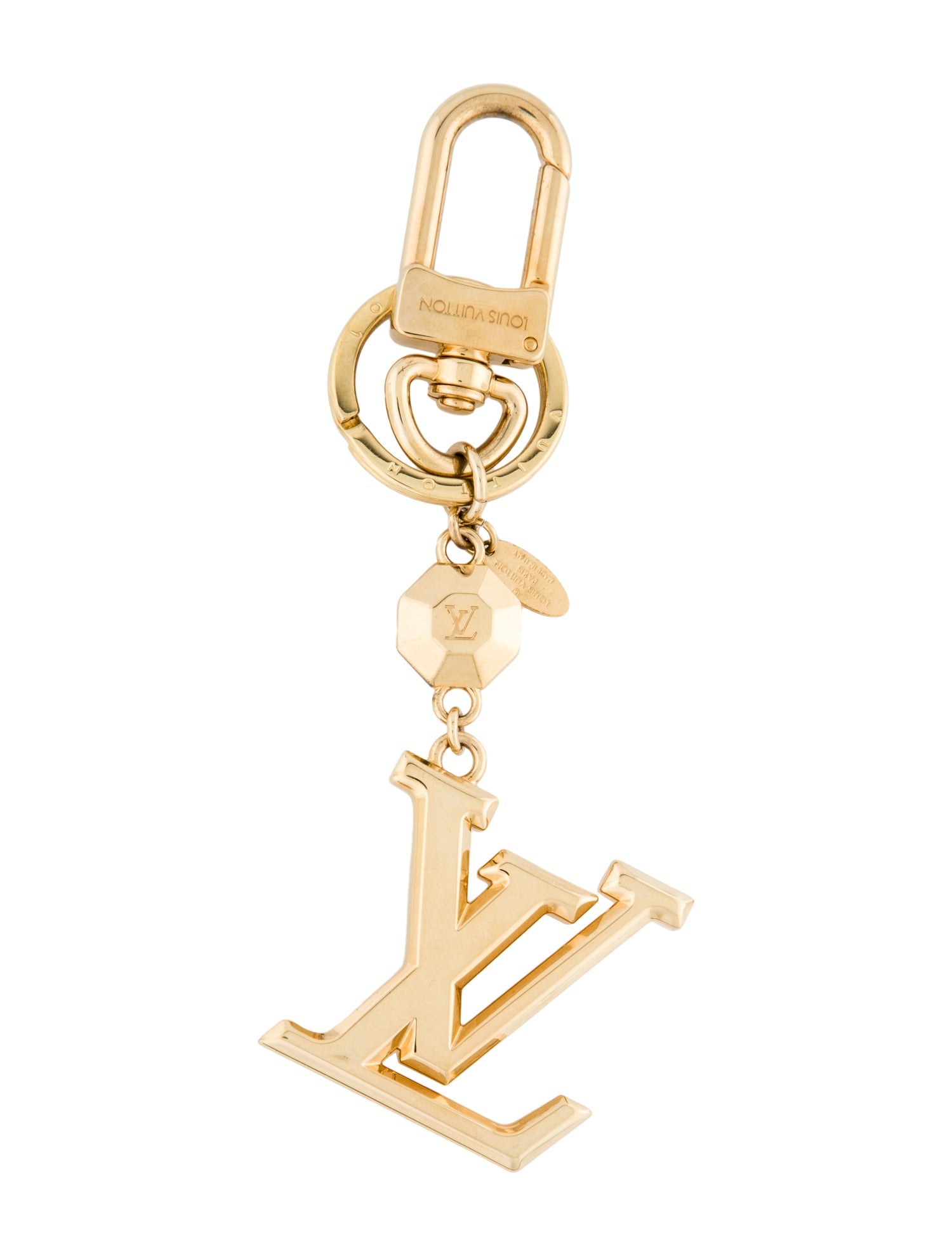 Louis Vuitton LV Facettes Bag Charm & Key Holder - Gold Keychains ...