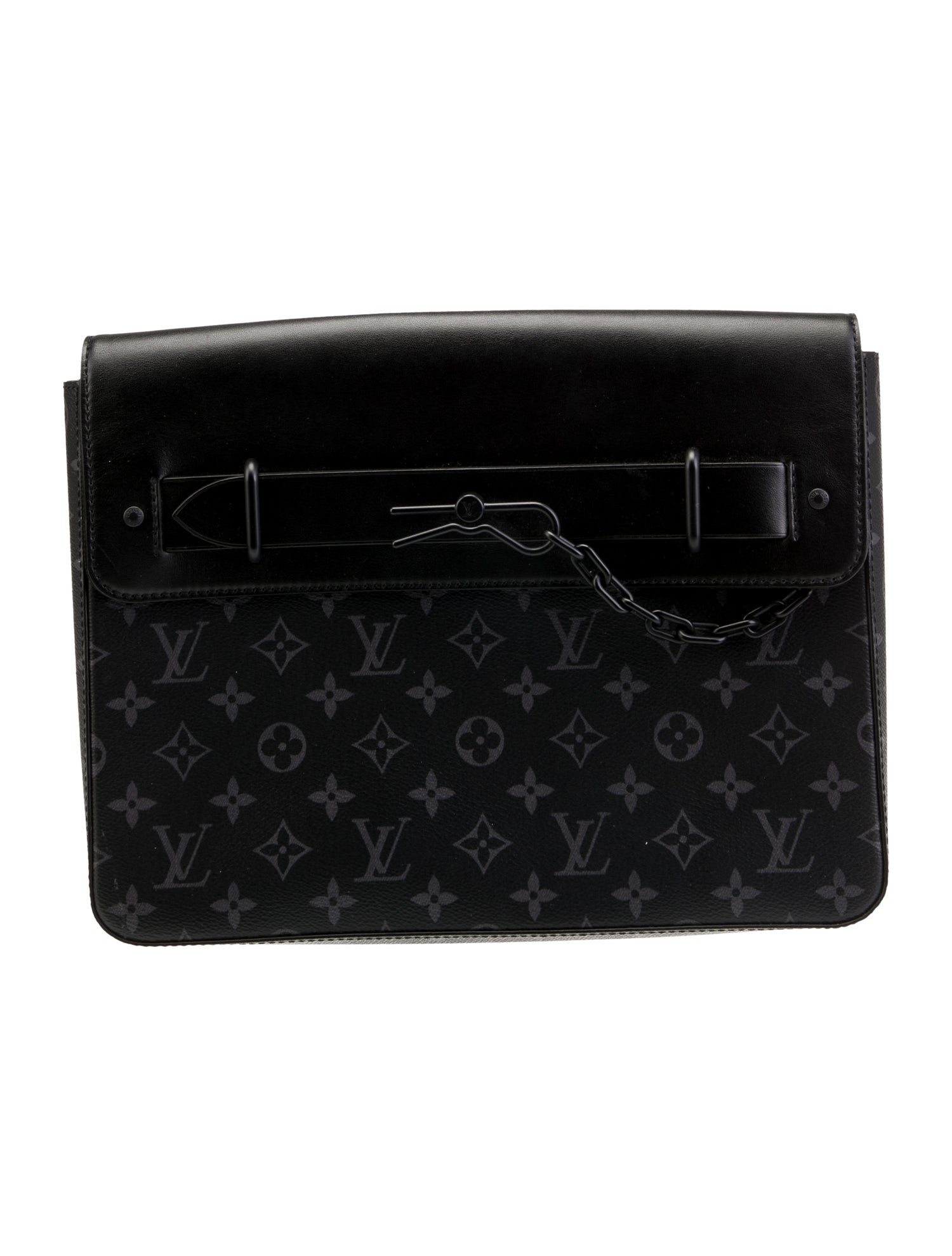 Louis Vuitton Monogram Eclipse Pochette Steamer PM - Black Messenger ...