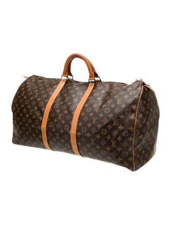 Louis Vuitton LV Monogram Keepall 60 Vintage - Brown Luggage and Travel, Handbags - LOU956397 ...