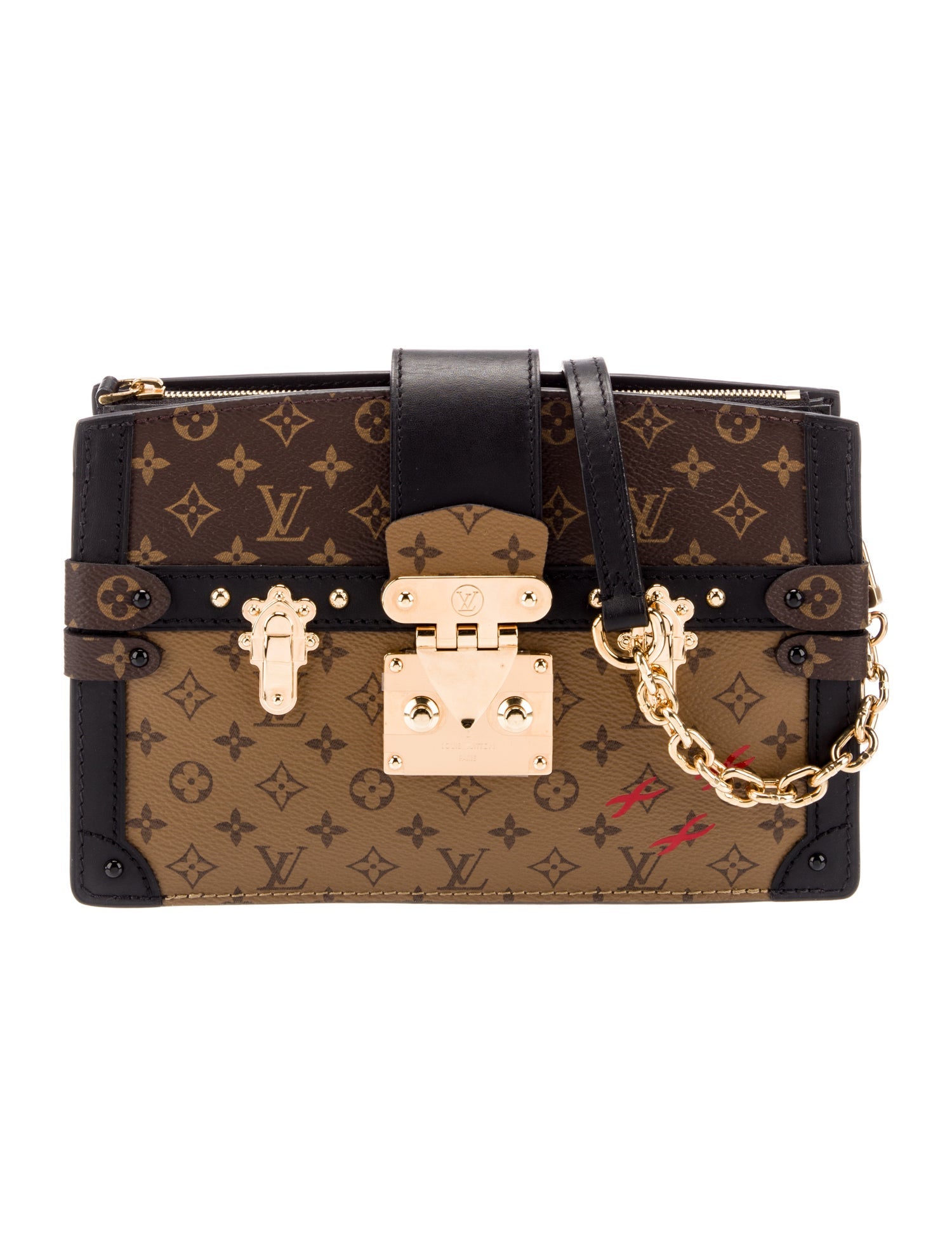 Louis Vuitton LV Monogram Reverse Trunk Clutch - Brown Clutches ...