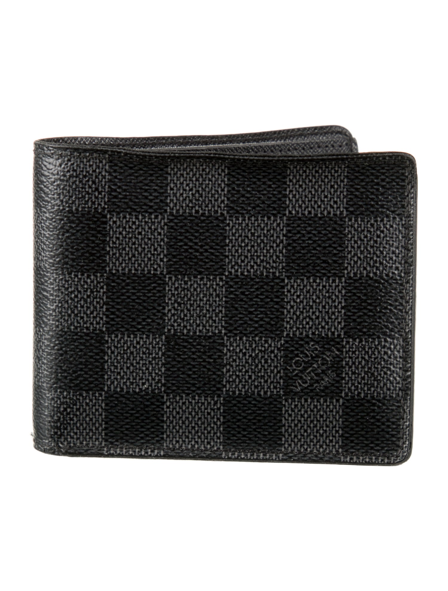 Louis Vuitton 2012 Damier Graphite Pattern Bifold Wallet - Black ...