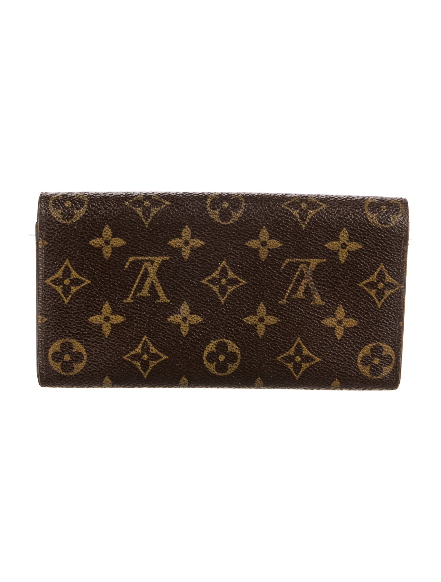 Louis Vuitton LV Monogram Coated Canvas Sarah Wallet - Brown Wallets ...