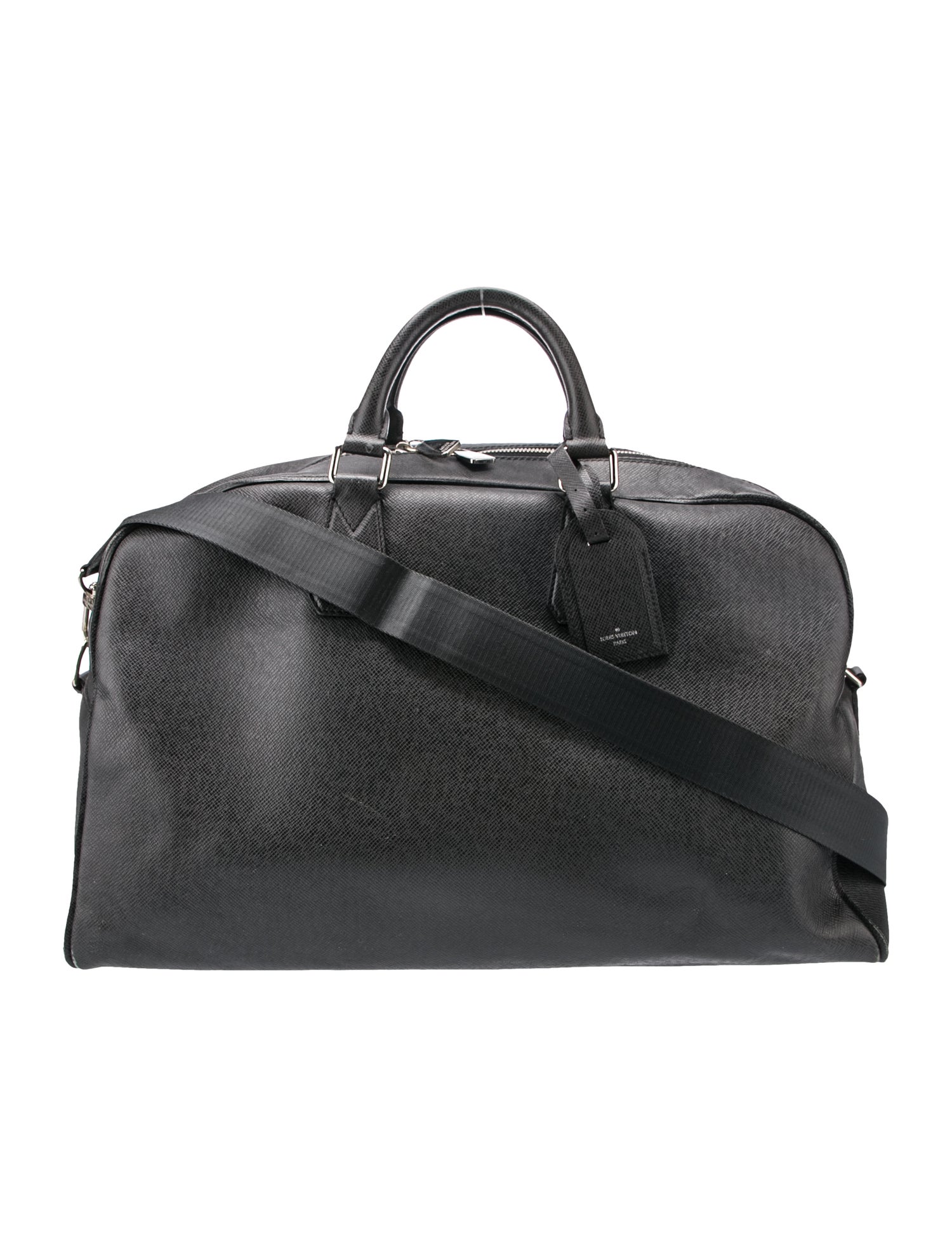 Louis Vuitton Taiga Leather Weekender Bag - Black Weekenders, Bags ...