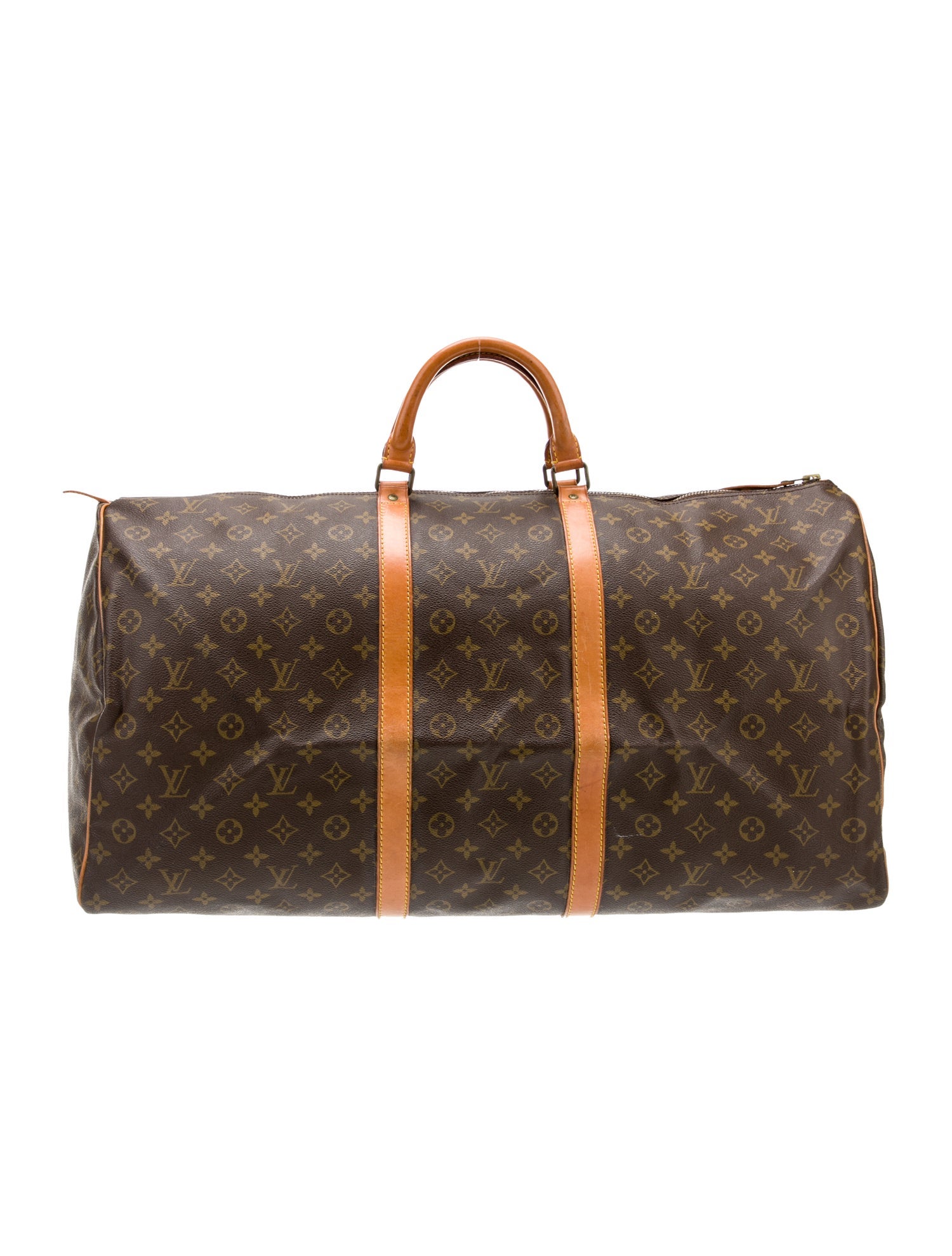 Louis Vuitton LV Monogram Keepall 60 Vintage - Brown Luggage and Travel, Handbags - LOU959403 ...