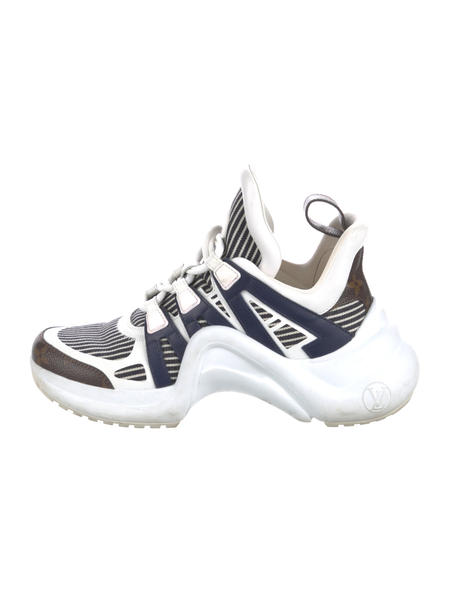 Louis Vuitton LV Monogram Leather Chunky Sneakers - White Sneakers ...
