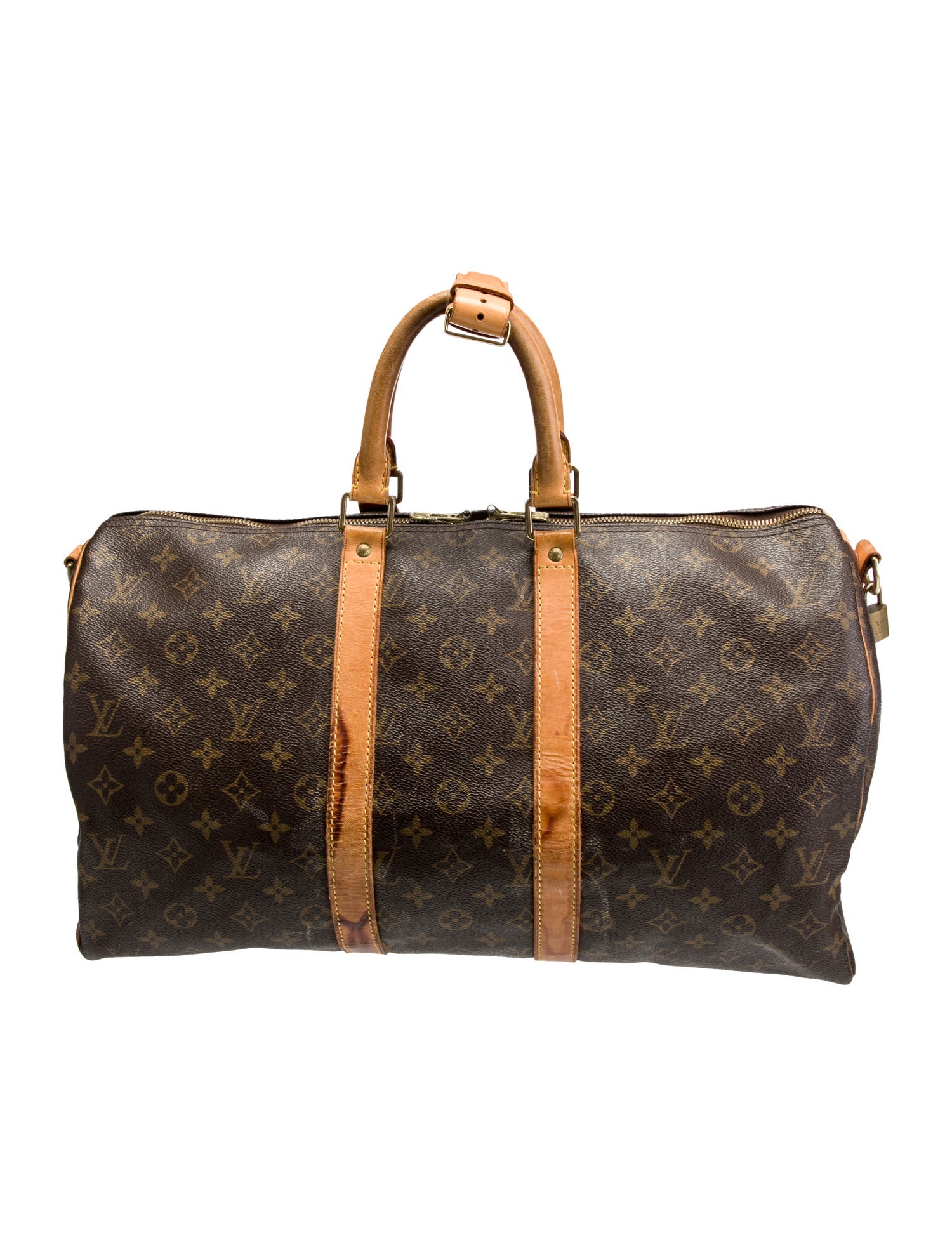 Louis Vuitton x NIGO Monogram Denim Drip Taurillon Keepall Bandouliere 50 - Blue Luggage and ...