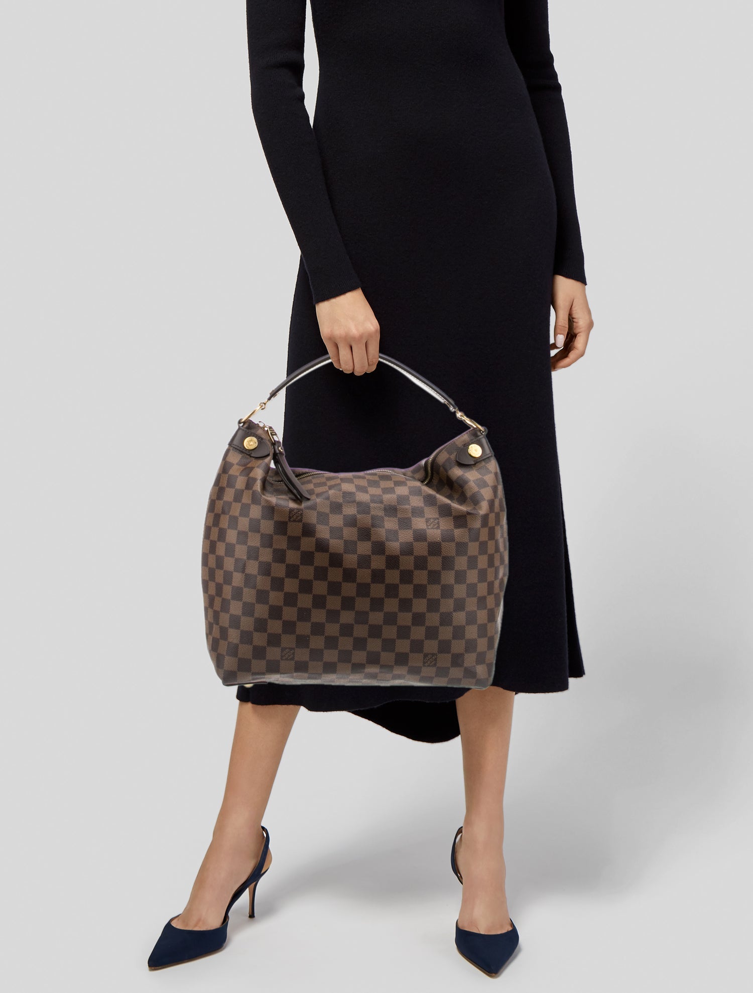 Louis Vuitton Damier Ebene Graceful PM - Brown Hobos, Handbags ...