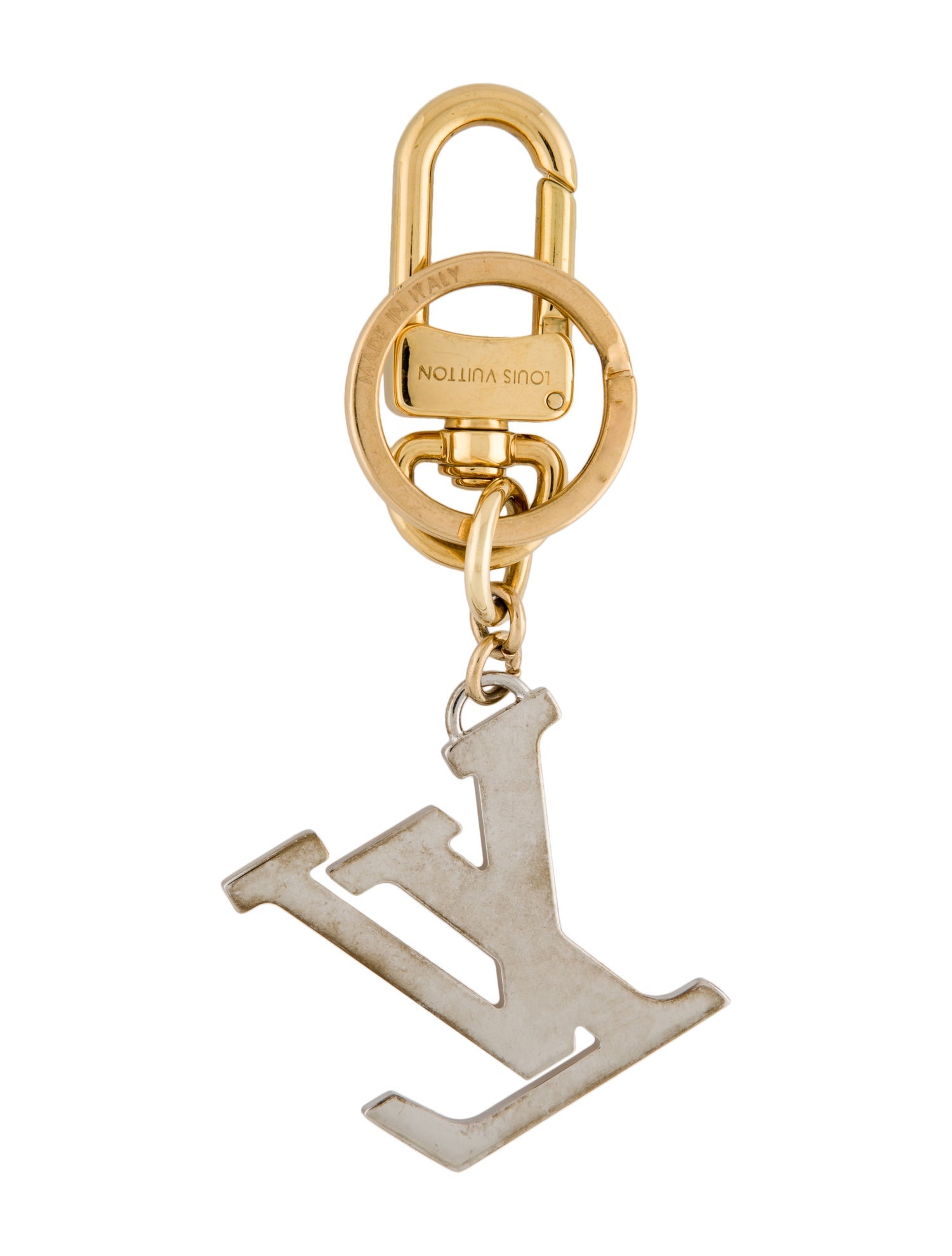 Louis Vuitton Portocle LV Nanogram Bag Charm and Key Holder - Gold ...