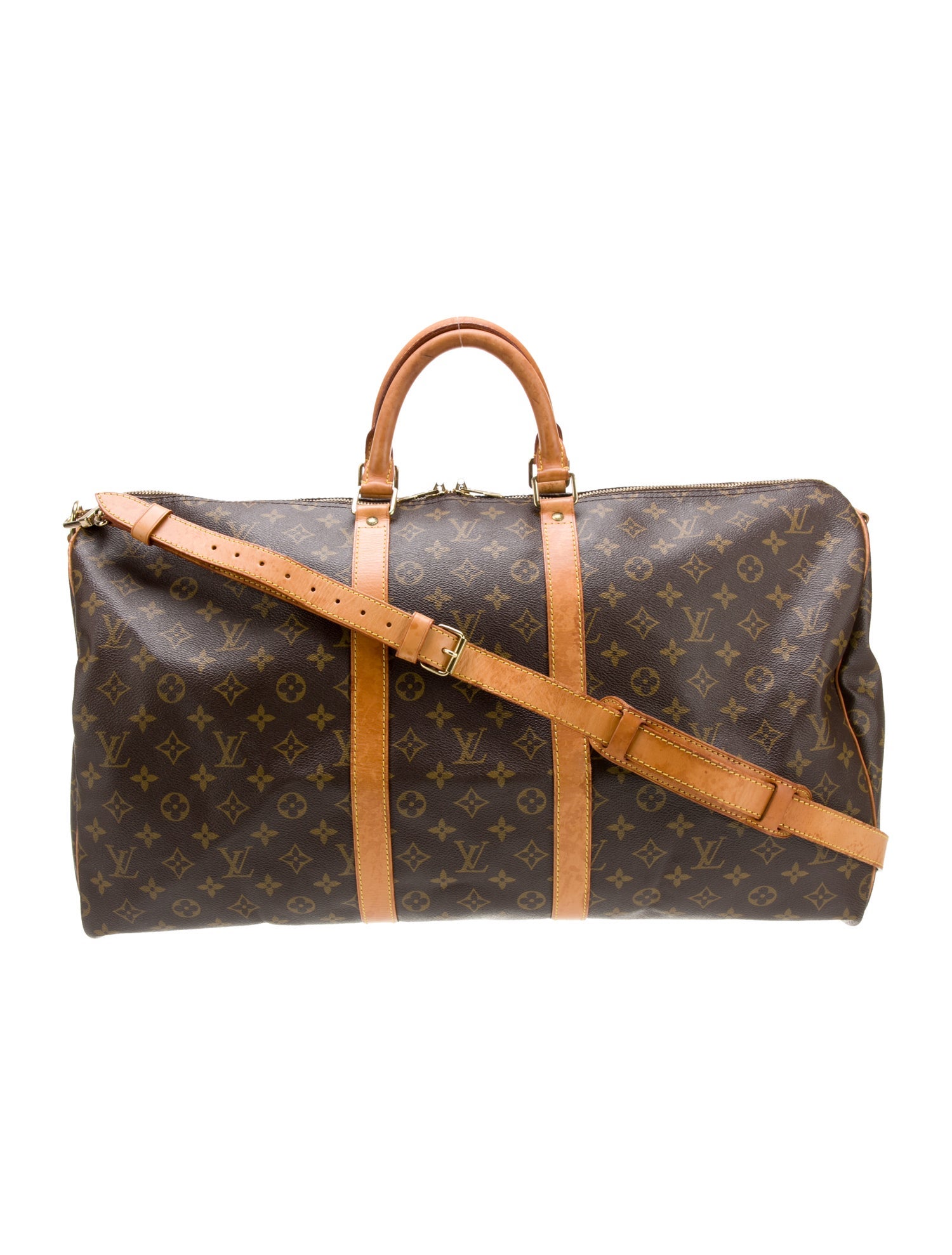 Louis Vuitton LV Monogram Weekender Bag 55 Vintage - Brown Weekenders ...