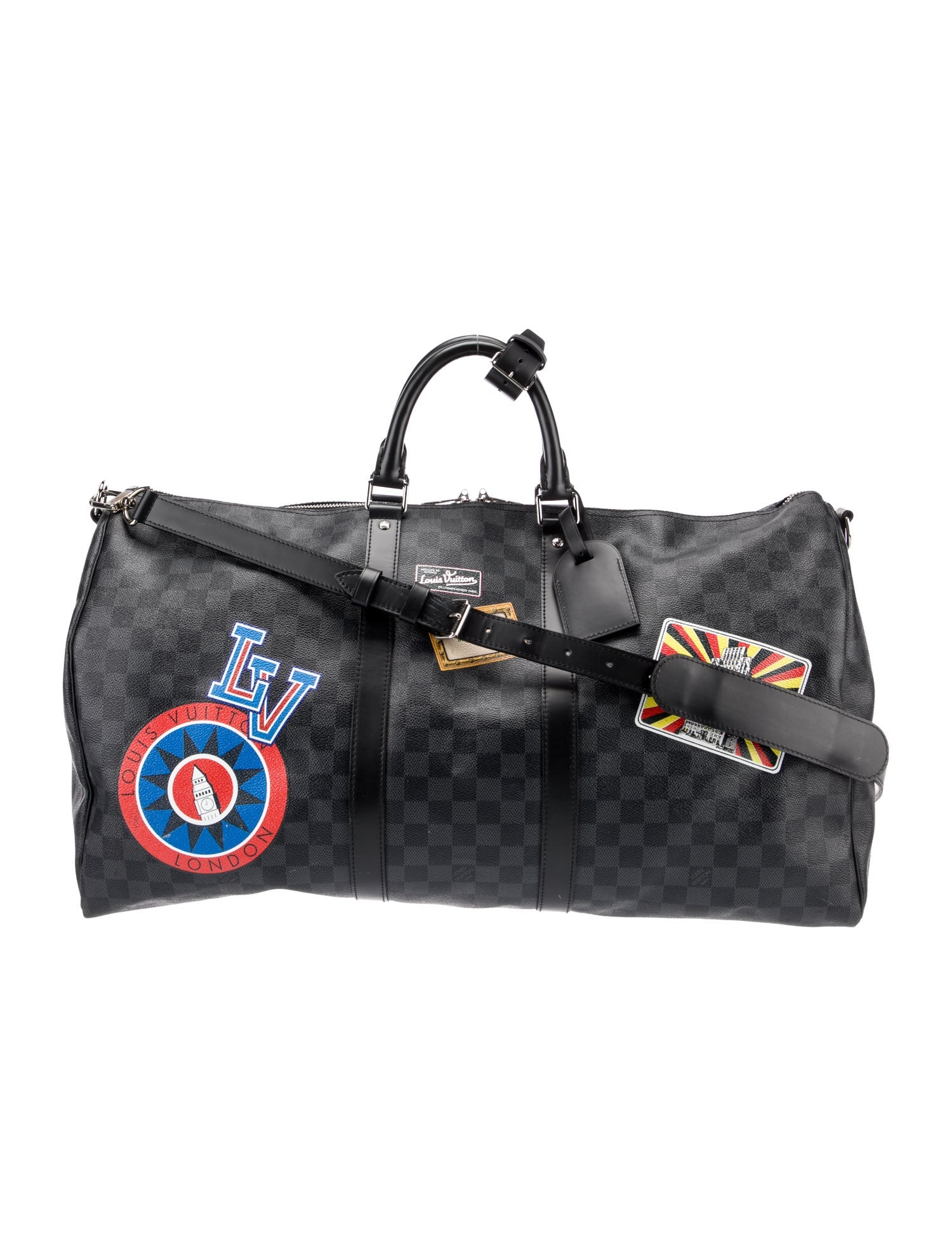 Louis Vuitton Damier Graphite Weekender Bag 55 - Black Weekenders, Bags ...