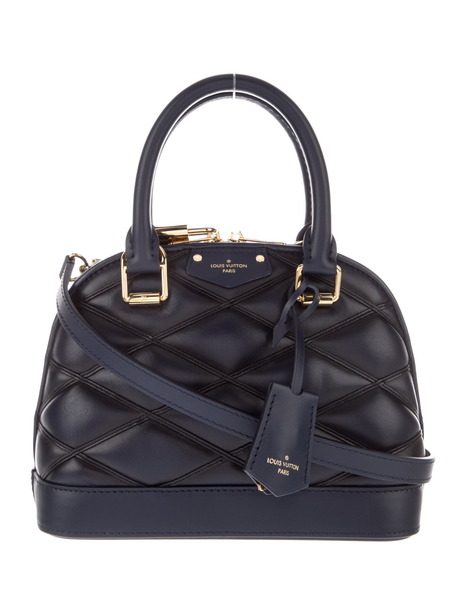 Louis Vuitton Lambskin Malletage Alma BB - Blue Handle Bags, Handbags ...