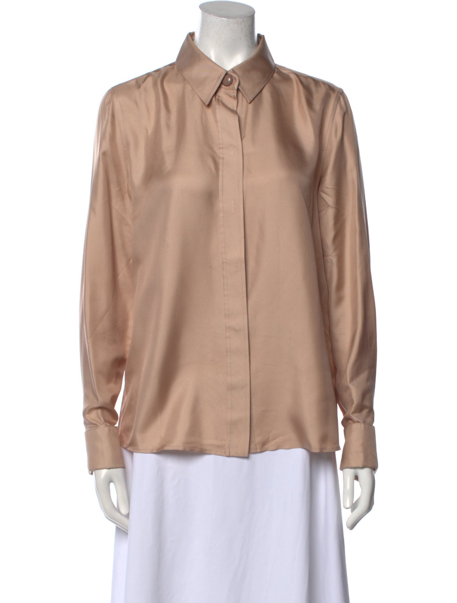 Louis Vuitton 2012 Silk Button-Up Top - Metallic Tops, Clothing ...