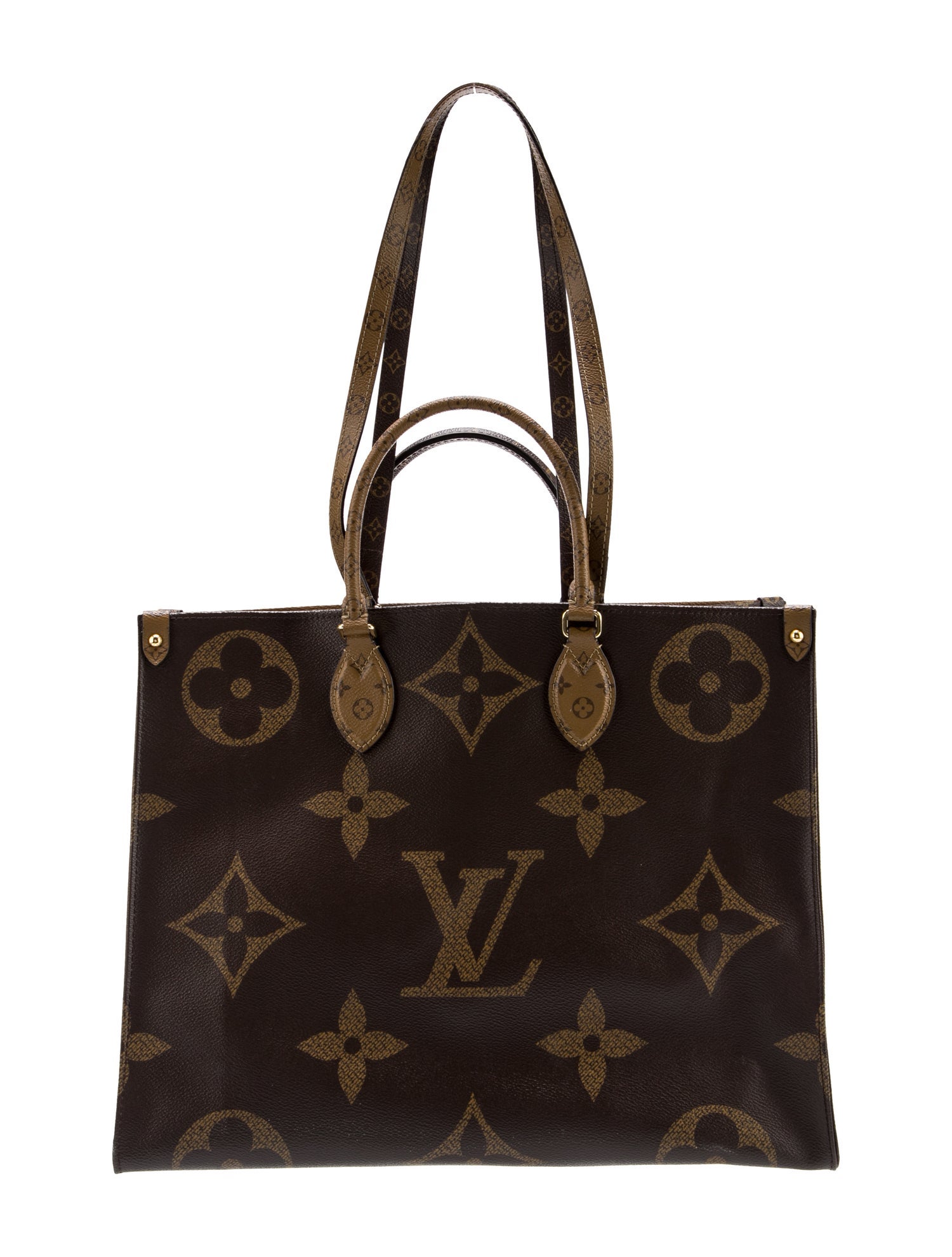 Louis Vuitton Coated Canvas OnTheGo GM - Brown Totes, Handbags ...