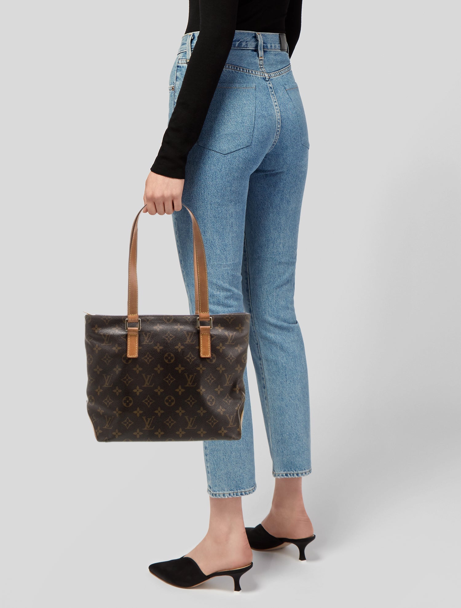 Louis Vuitton LV Monogram Cabas Mezzo - Brown Shoulder Bags, Handbags ...