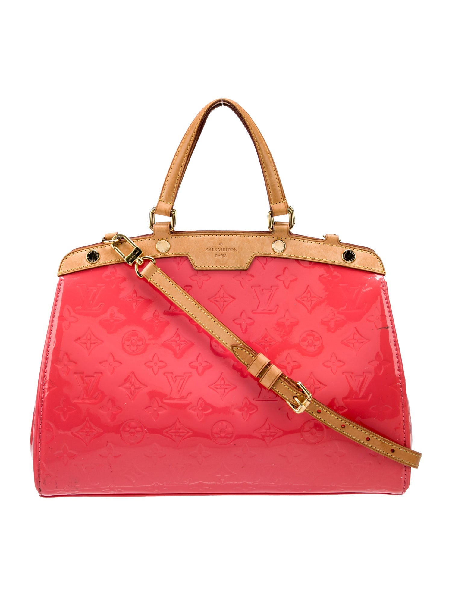 Louis Vuitton Monogram Vernis Brea MM - Burgundy Handle Bags, Handbags ...